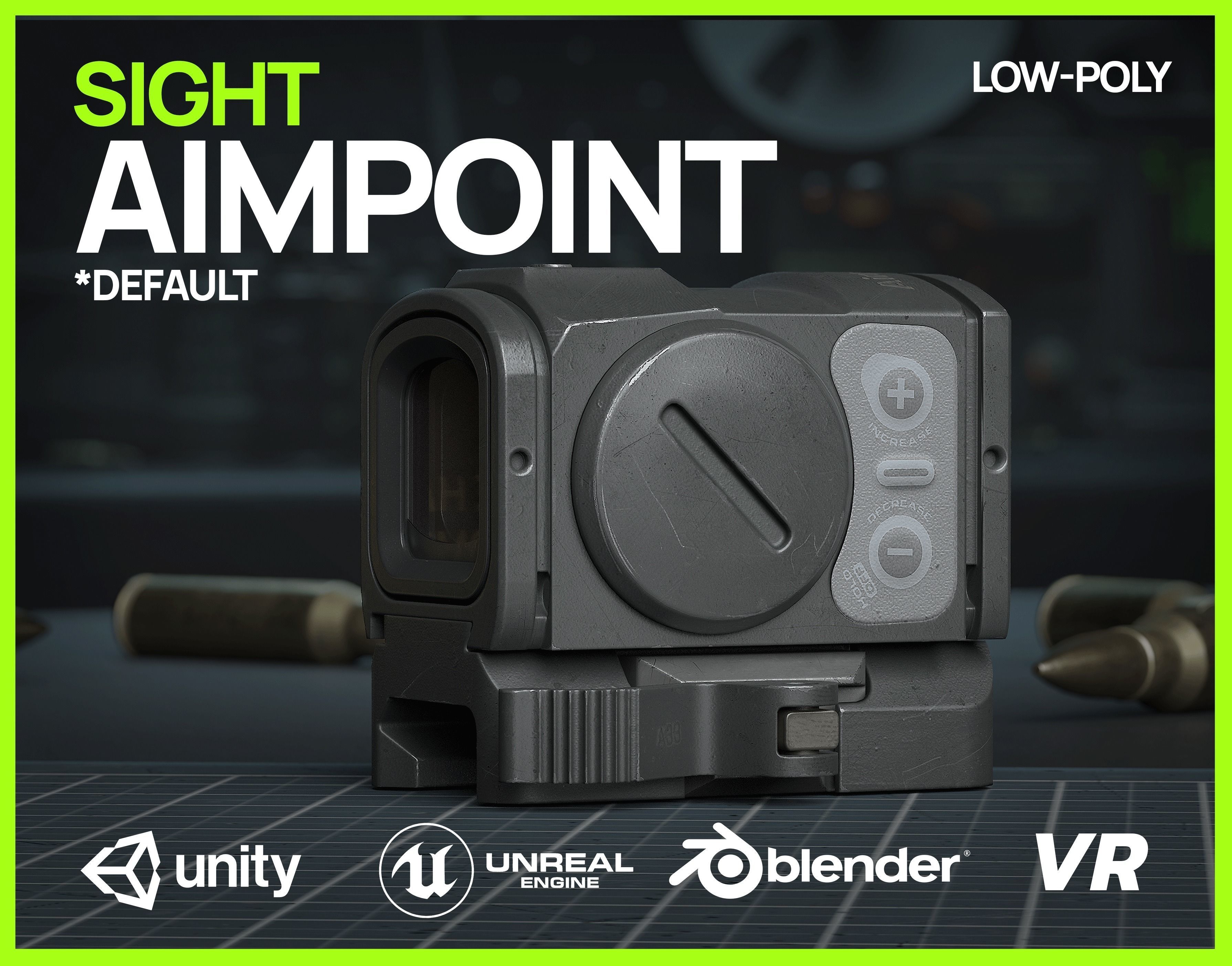 3D model Aimpoint ACRO Default - Replica GameReady VR / AR / low-poly ...