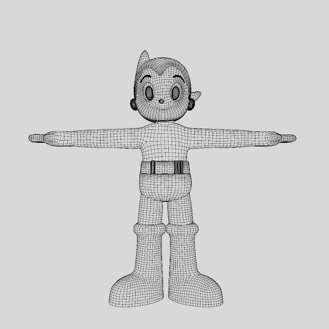 3D model Astro Boy Cartoon Character Model With Shoes VR / AR / low ...