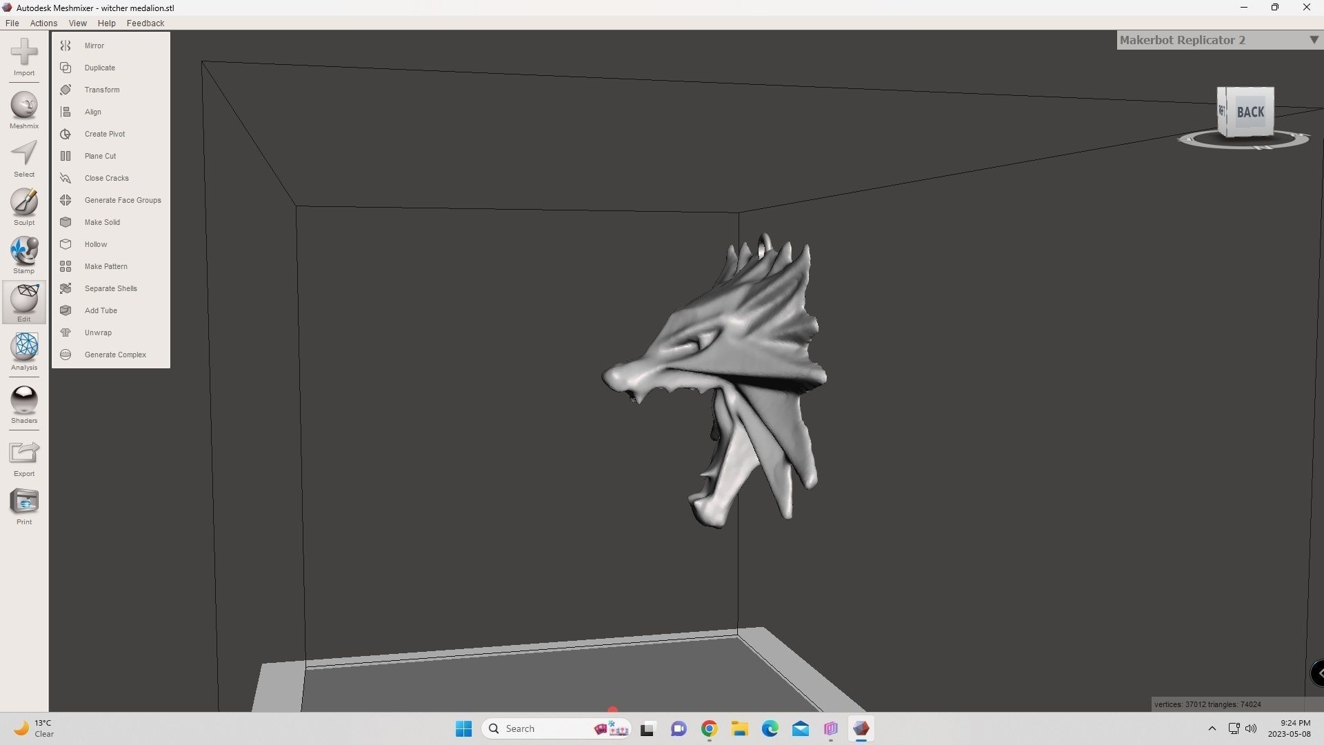 witcher medalion 3D model 3D printable | CGTrader