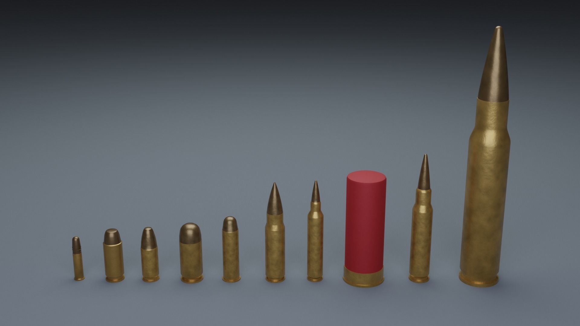 Common Bullet Types 3D model | CGTrader