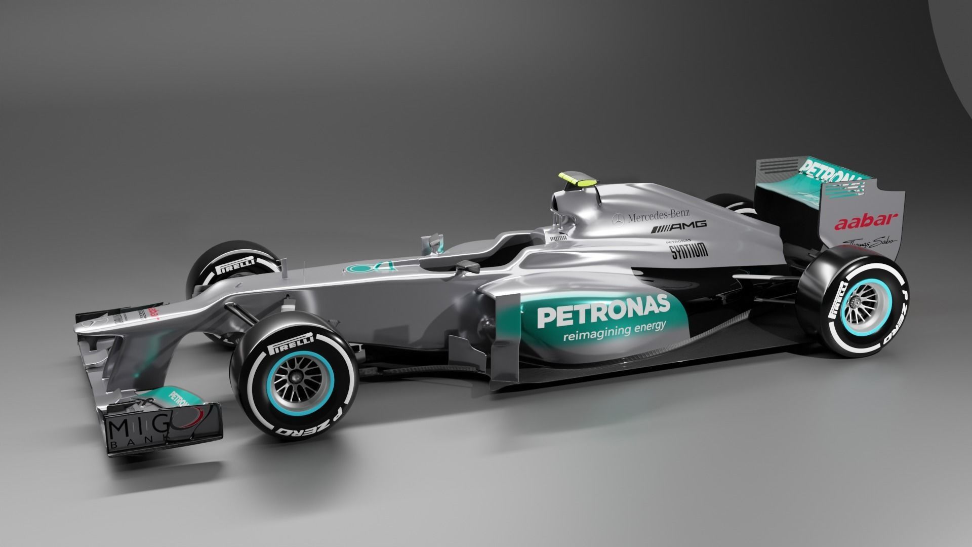 Mercedes F1 W03 2012 3D model | CGTrader