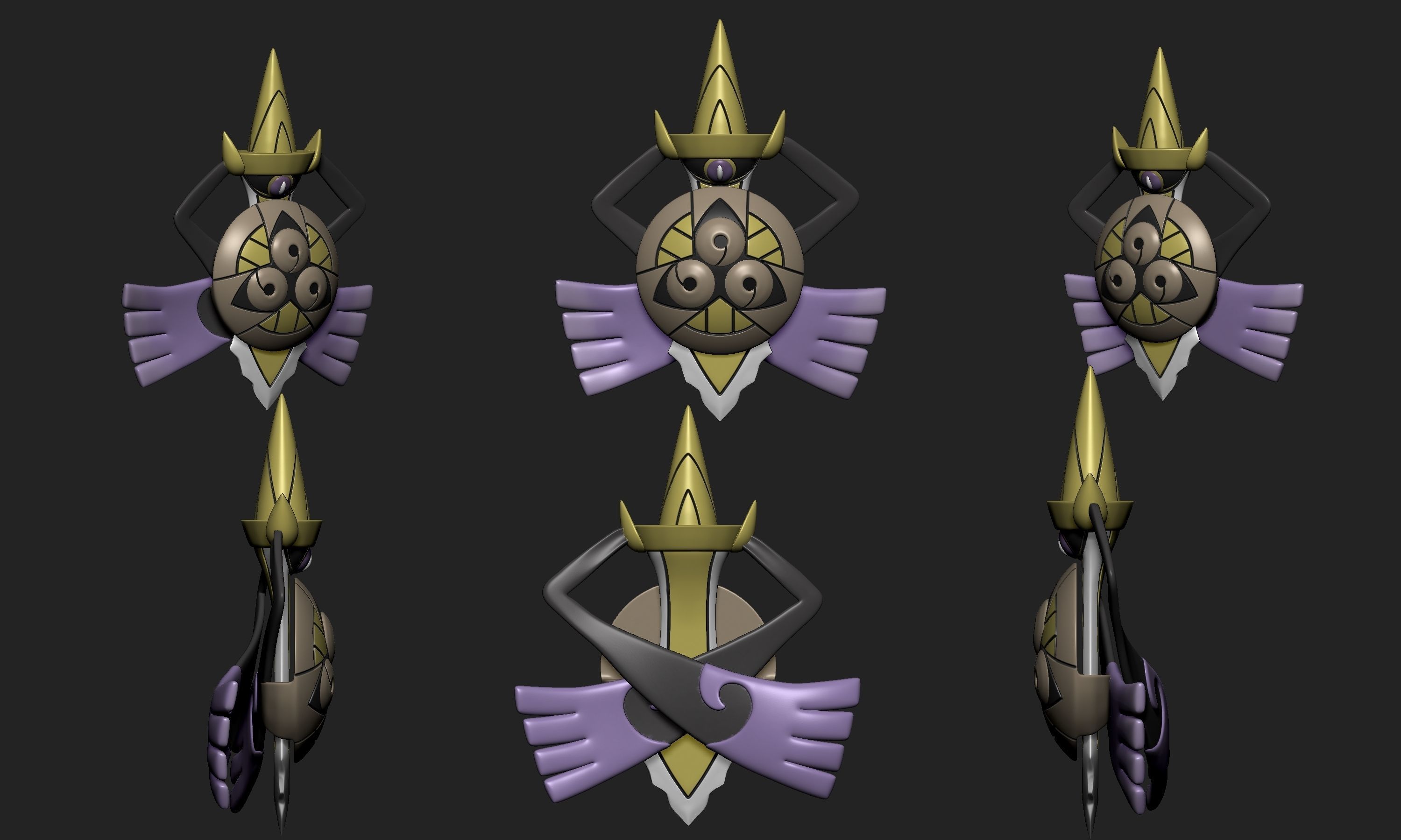 Pokemon Aegislash With 2 Poses 3d Model 3d Printable Cgtrader