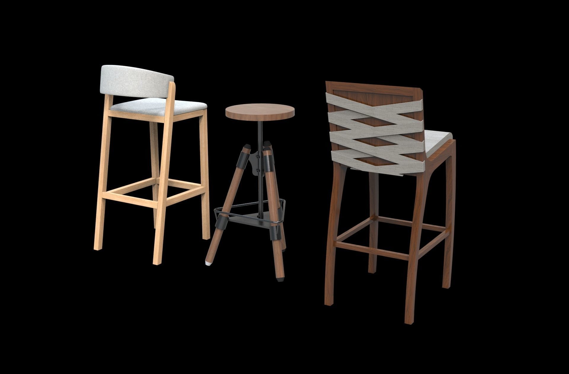 barstool 3d model modern 3D model | CGTrader