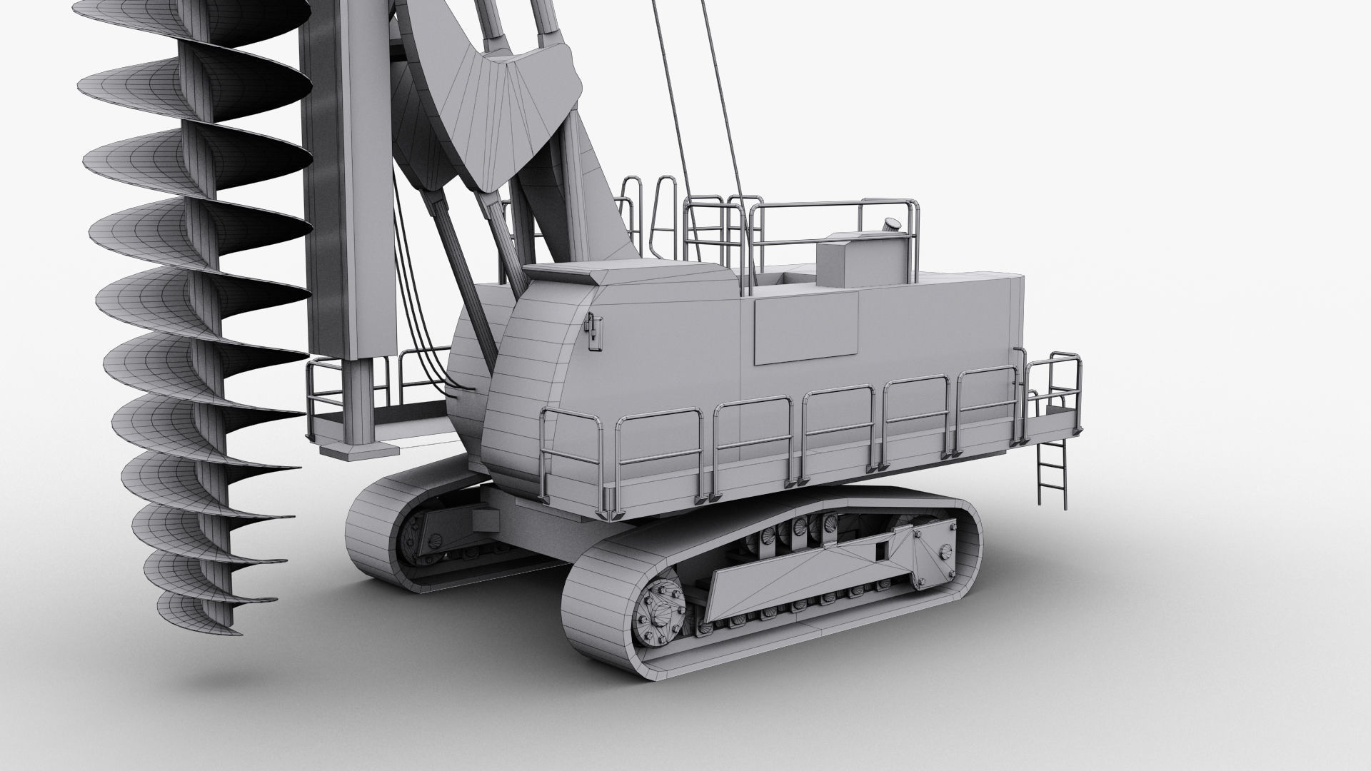 3D model Piling Drill VR / AR / low-poly | CGTrader