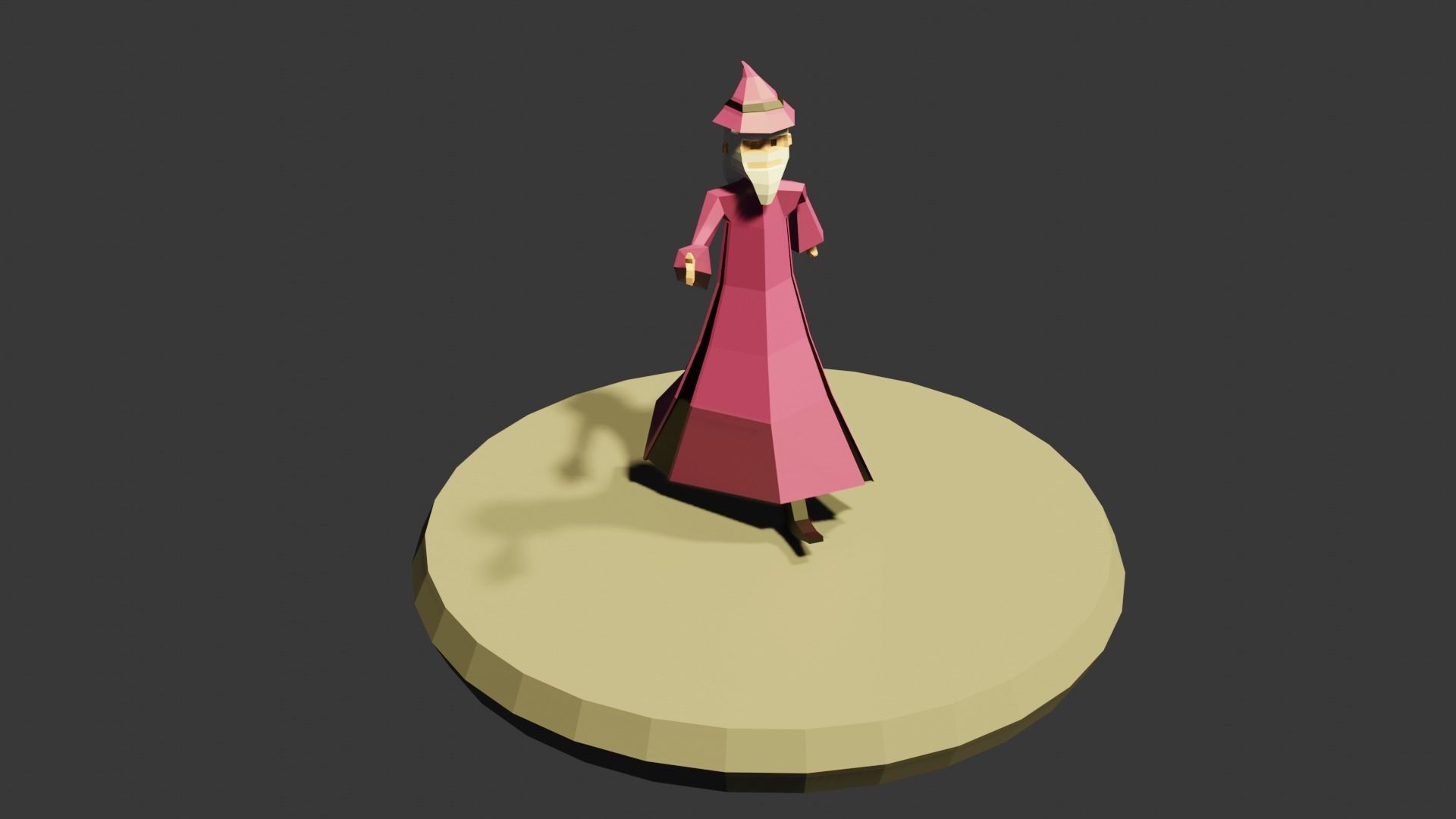 3D model Little low poly wizard model VR / AR / low-poly | CGTrader