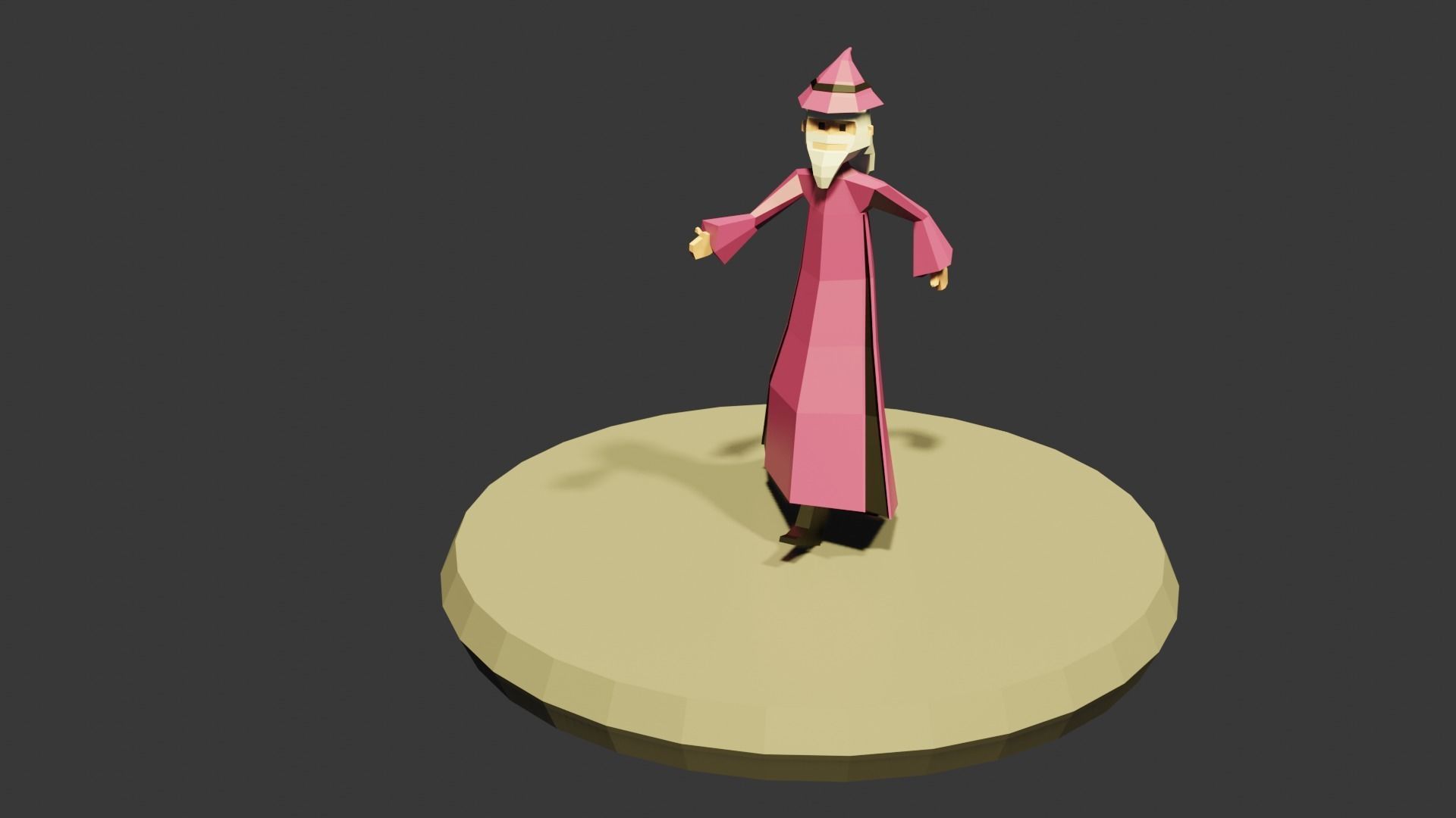 3D model Little low poly wizard model VR / AR / low-poly | CGTrader