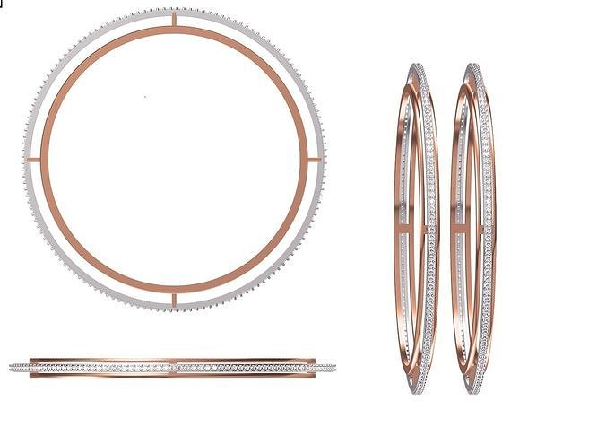 Women Bangle Bracelet STL JCD Details 3D model 3D printable | CGTrader