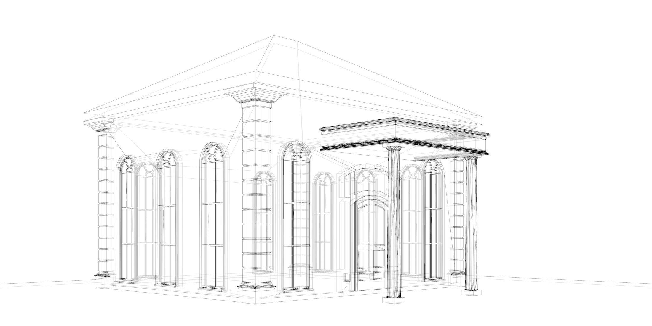 Building in retro style 3D model | CGTrader