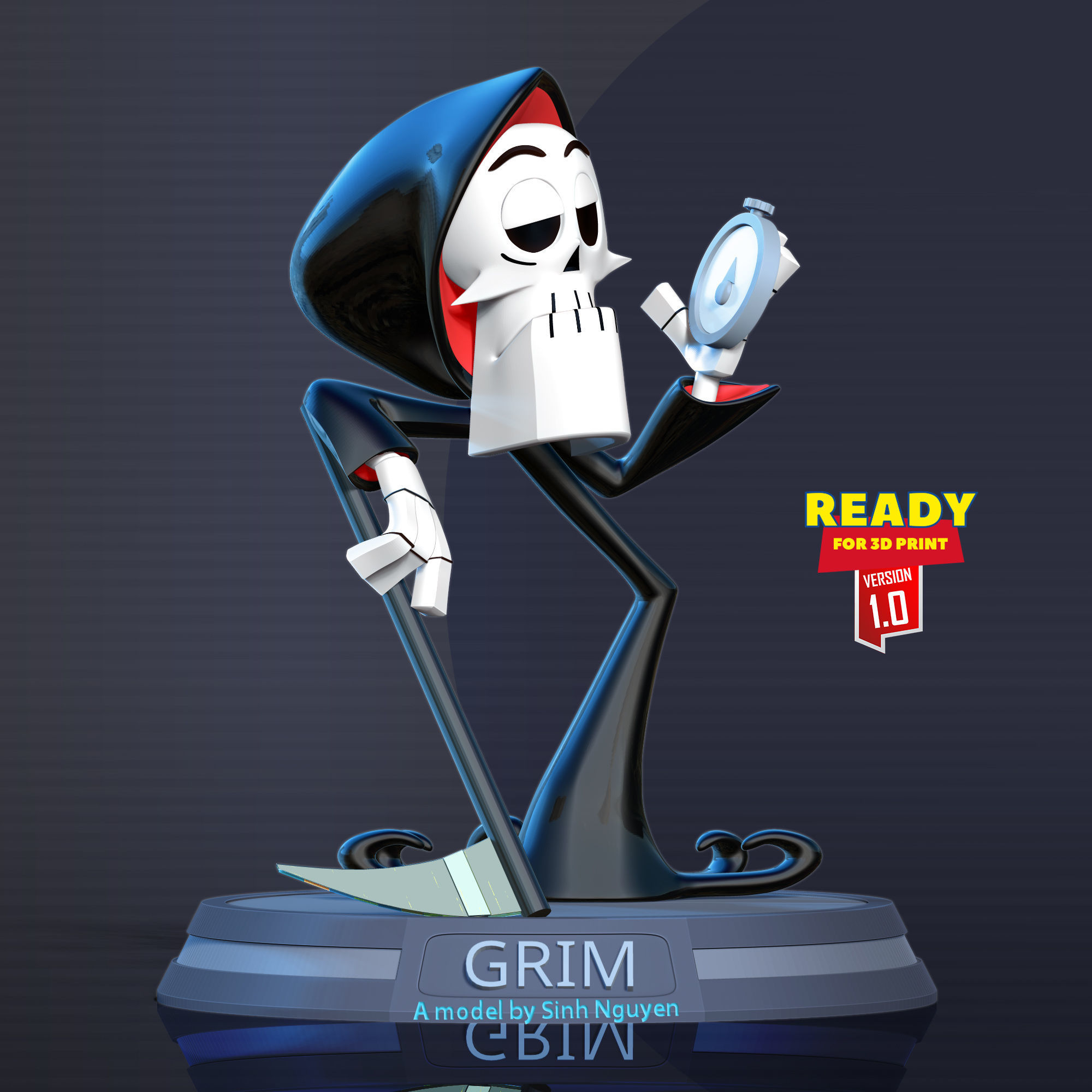 Grim Reaper - Cartoon Network 3D model 3D printable | CGTrader