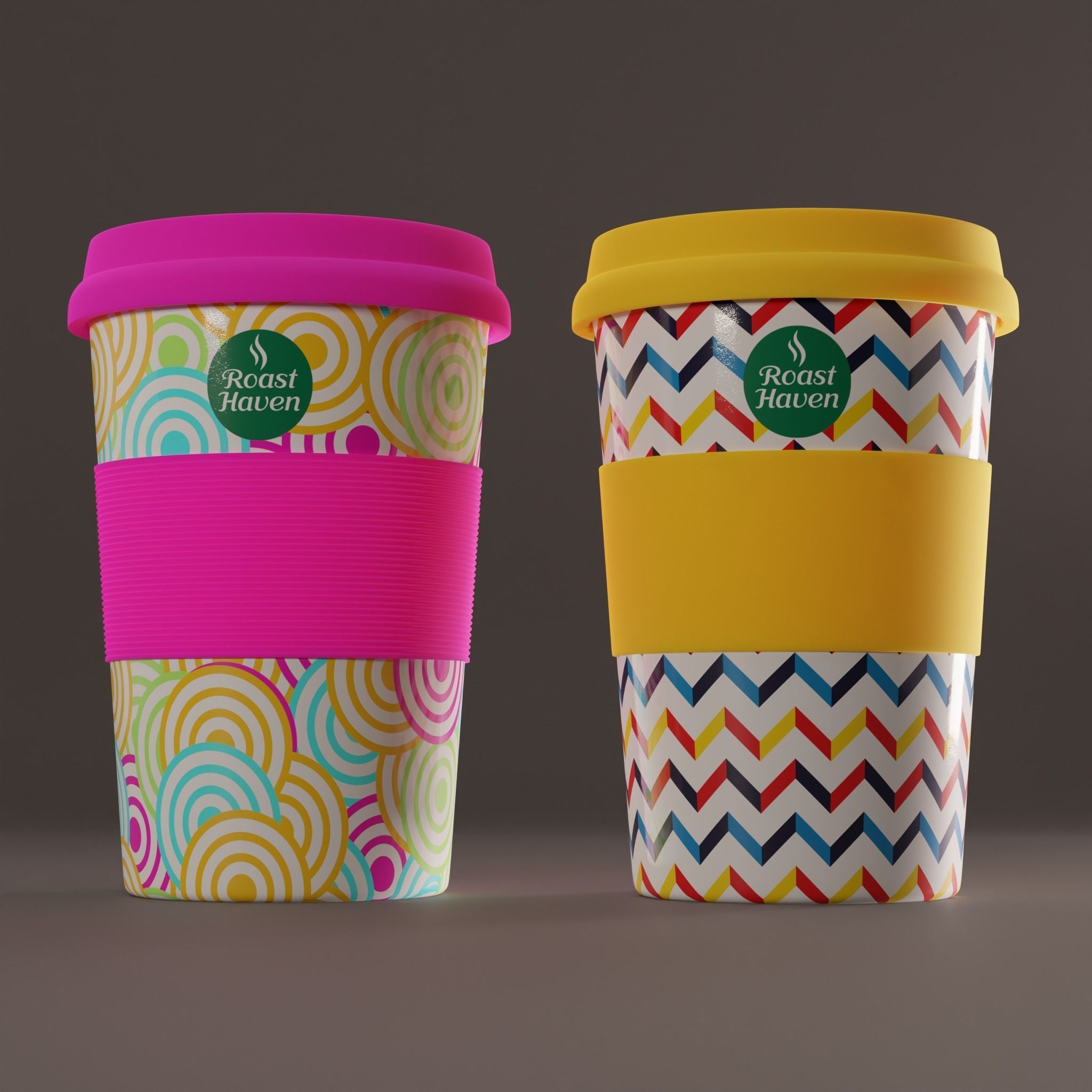 Mug with silicon cap 3D model animated | CGTrader