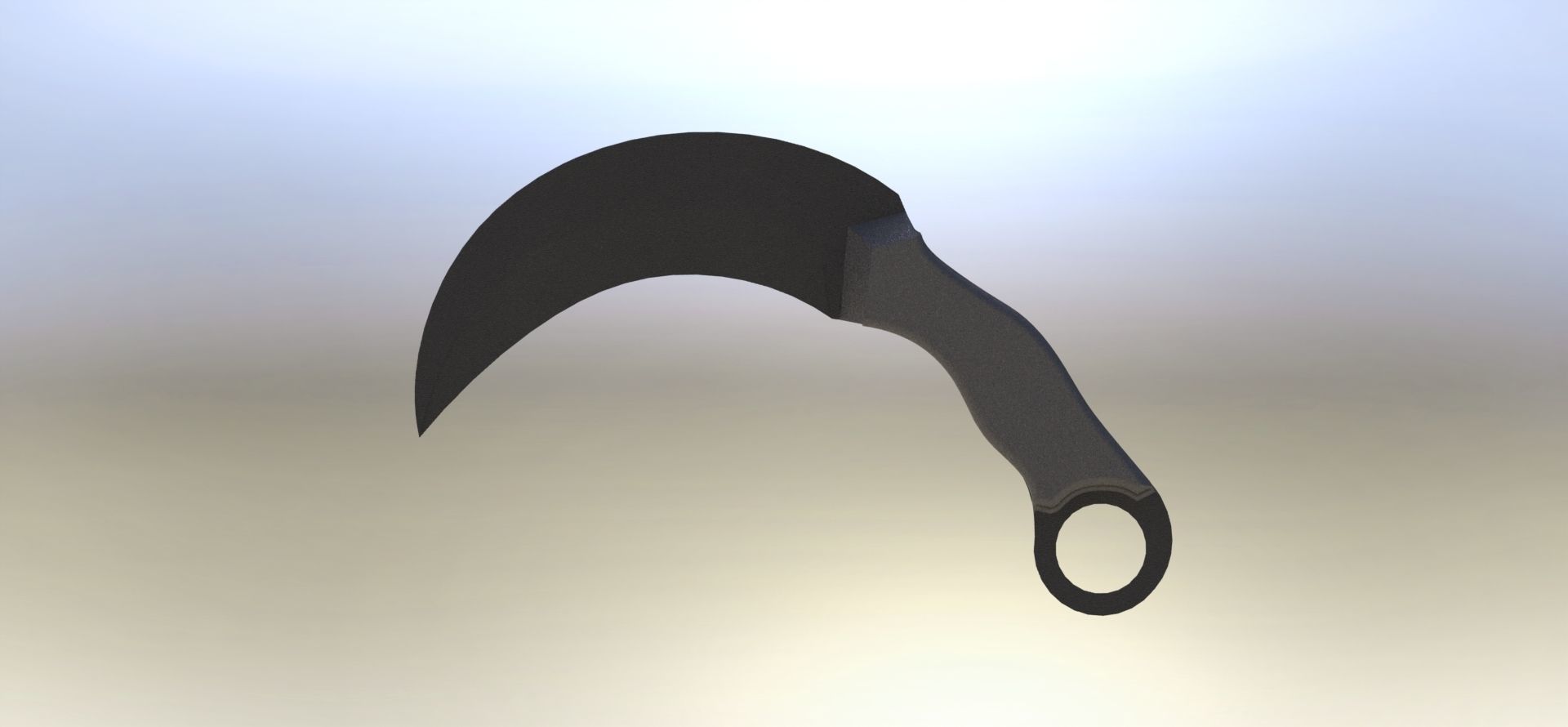 3D model Knife 3D Printable - stl obj step sldprt and more Low Poly VR / AR / low-poly | CGTrader
