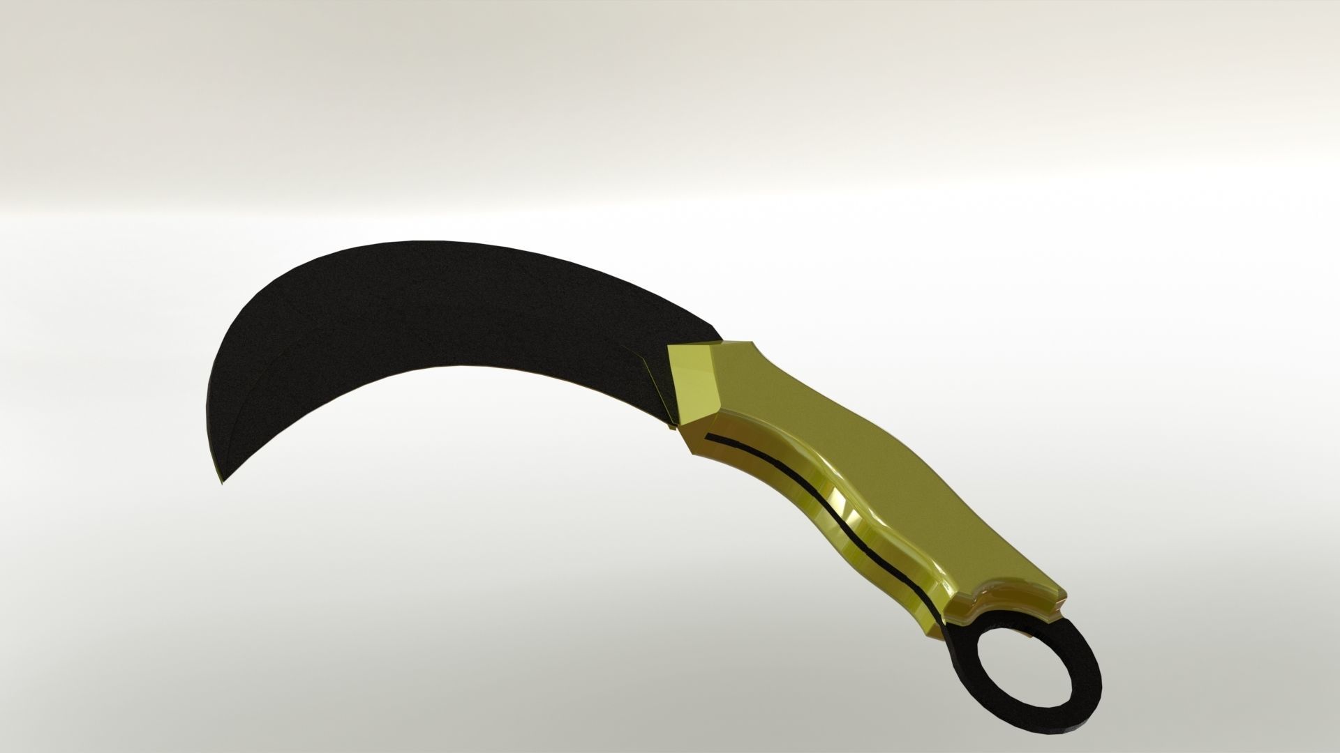 3D model Knife 3D Printable - stl obj step sldprt and more Low Poly VR ...