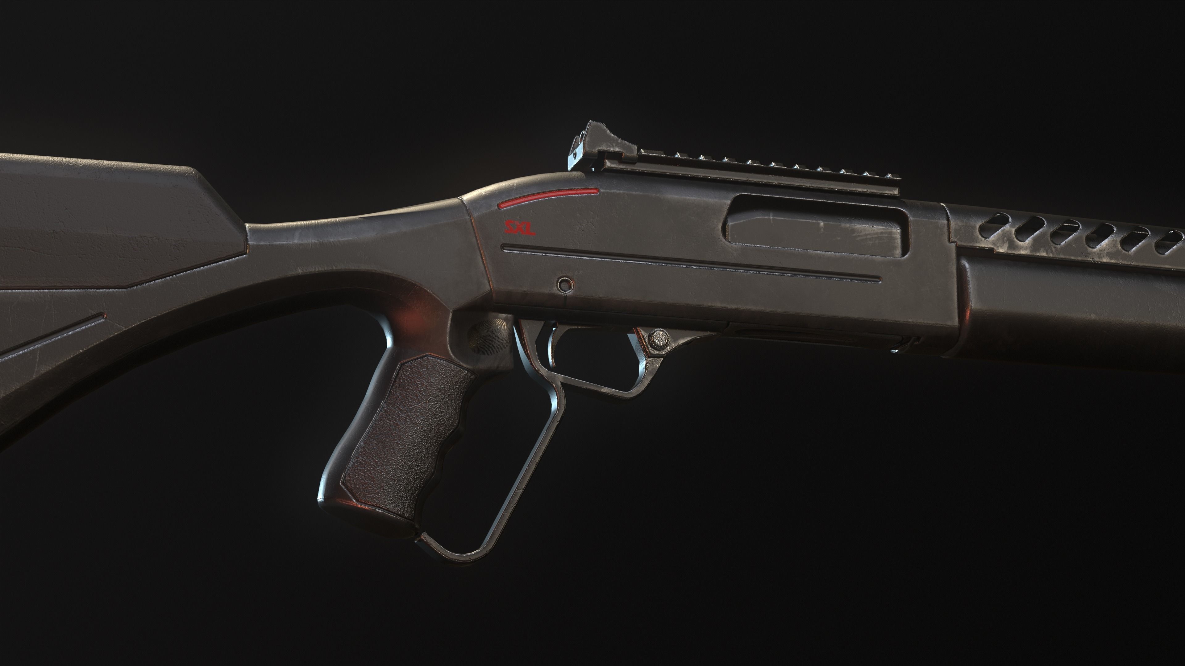3D model Lever Action Shotgun VR / AR / low-poly | CGTrader