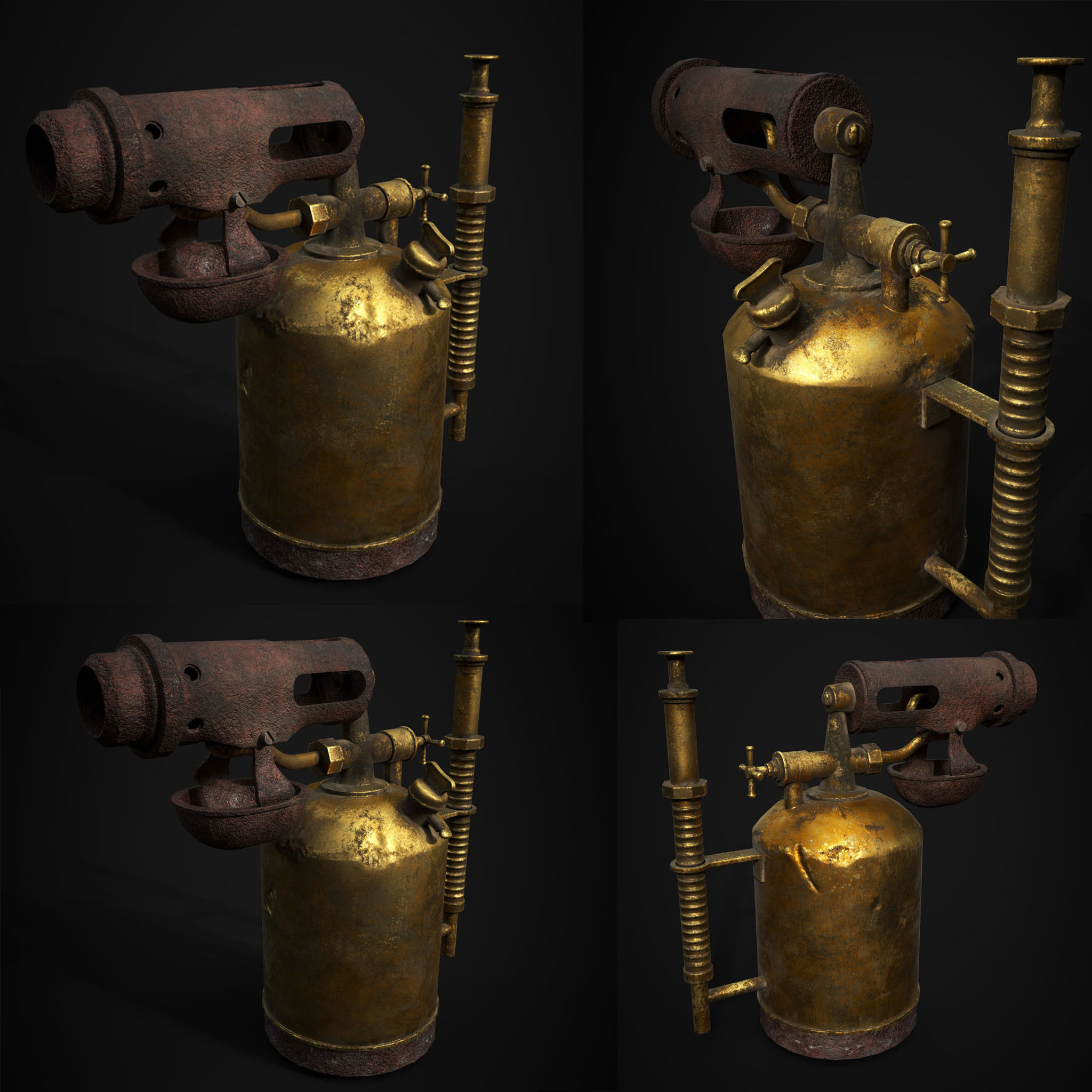 3D model vintage blowtorch VR / AR / low-poly | CGTrader