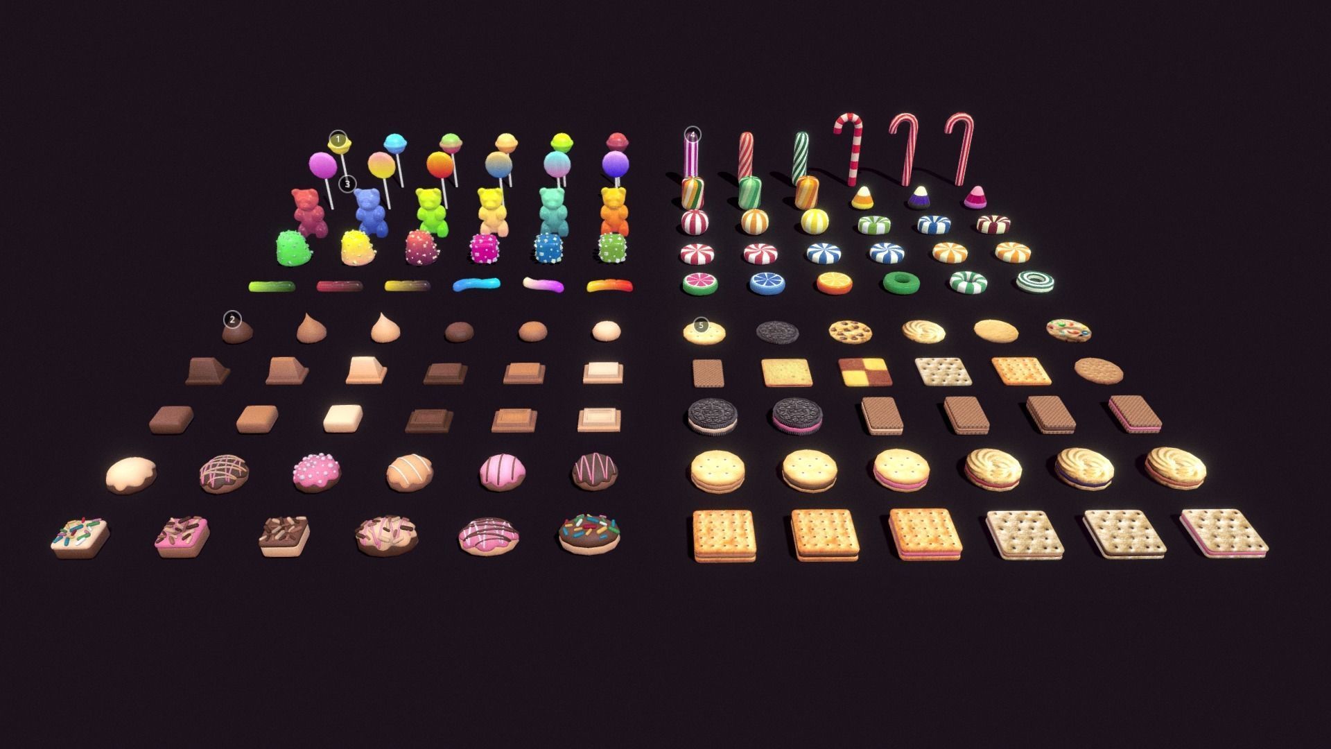 3D model Candy World VR / AR / low-poly | CGTrader