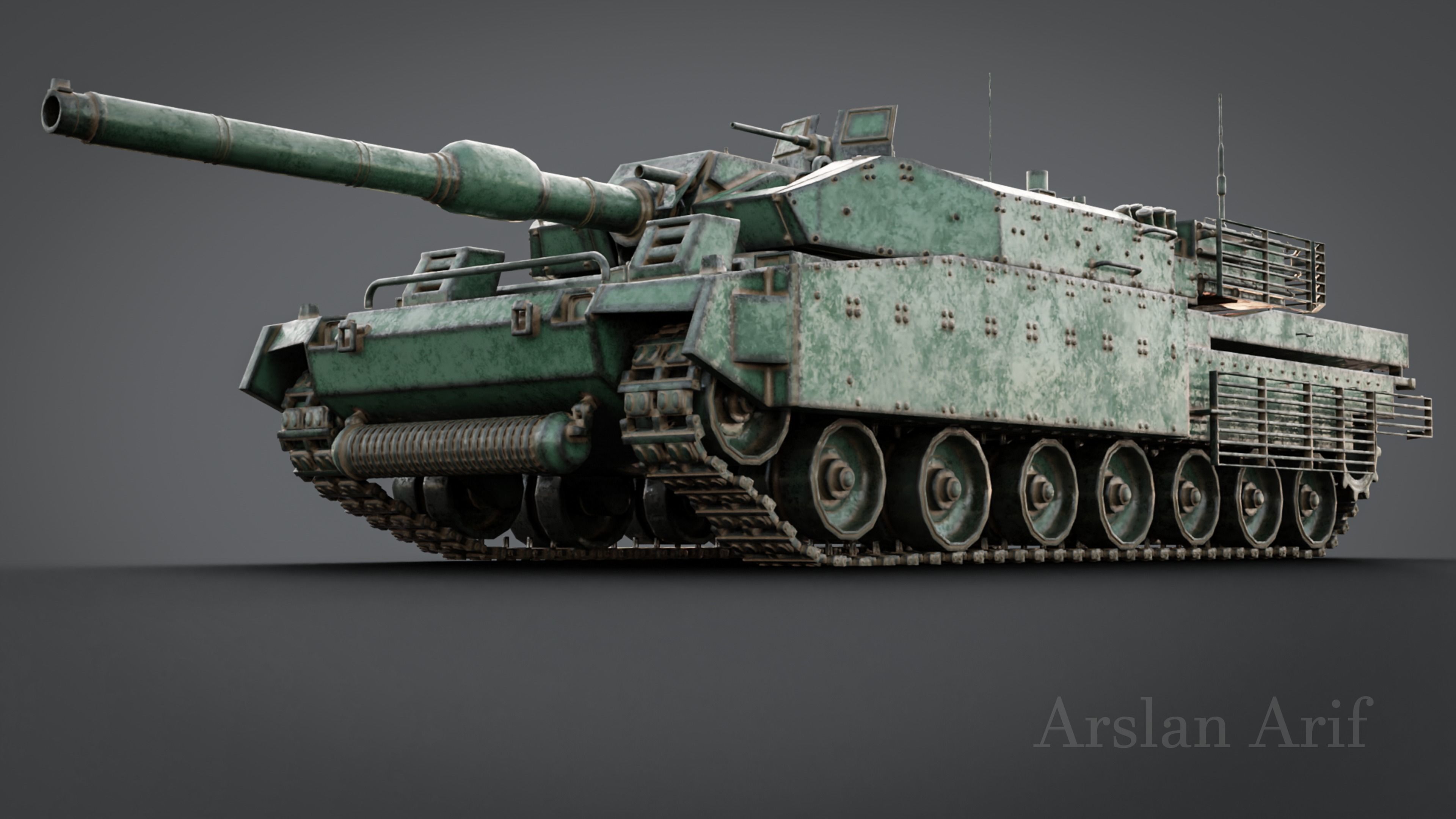 3D model Tank War Zone Machine Tank VR / AR / low-poly | CGTrader