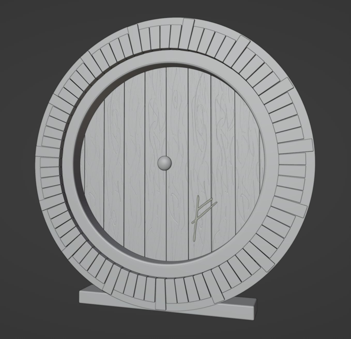 Hobbit door 3D model 3D printable | CGTrader