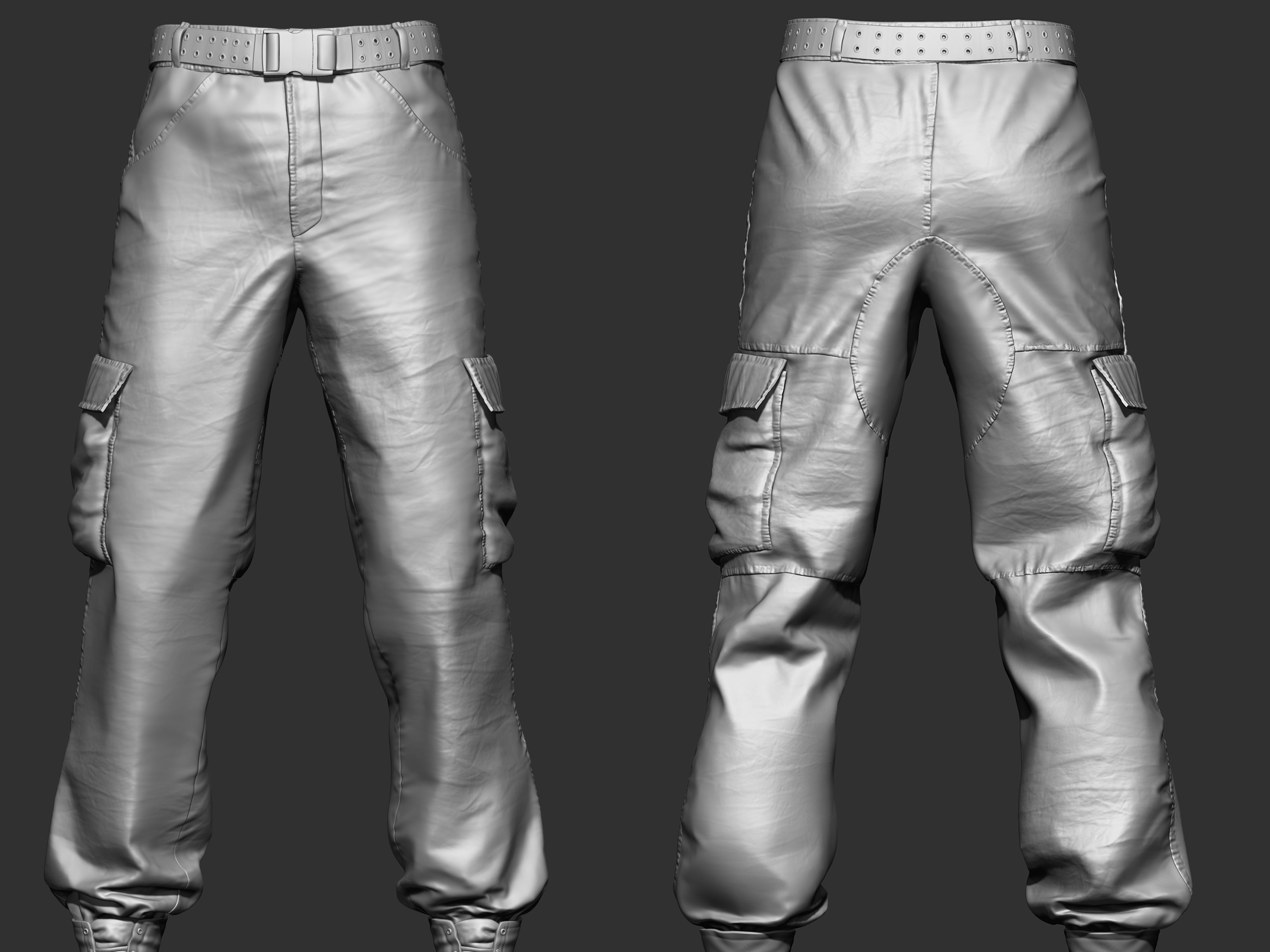 Army Pants and Boots highpoly 3D model | CGTrader