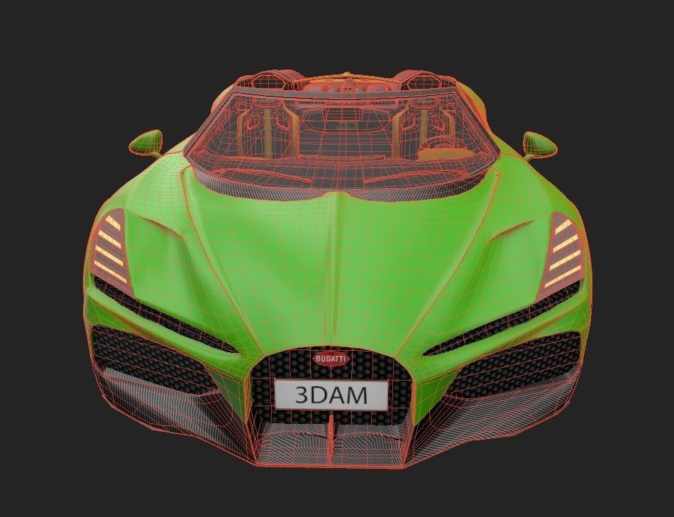 3D model Bugatti W16 Mistral VR / AR / low-poly | CGTrader