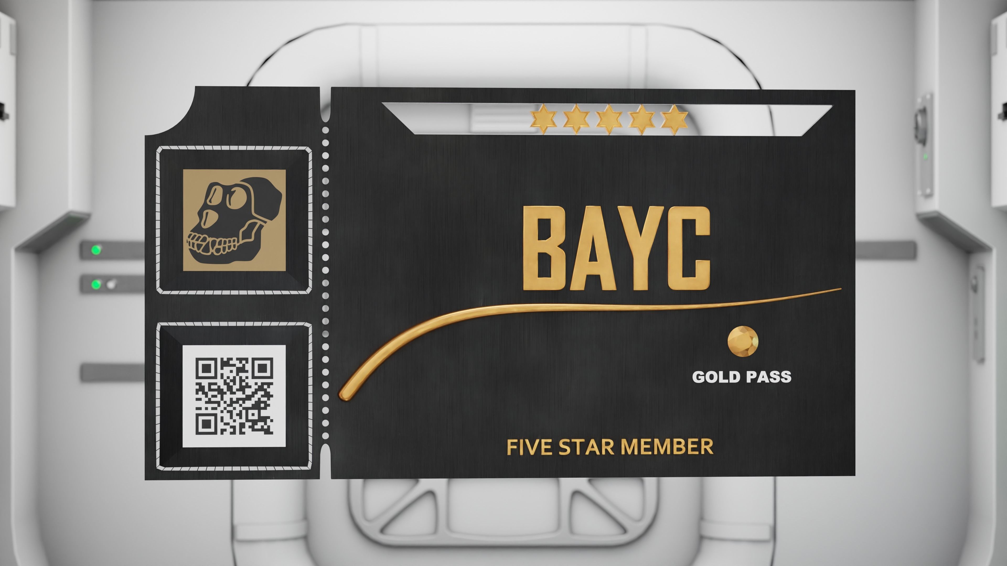 3D model Animated NFT Access Pass Card Template VR / AR / low-poly ...