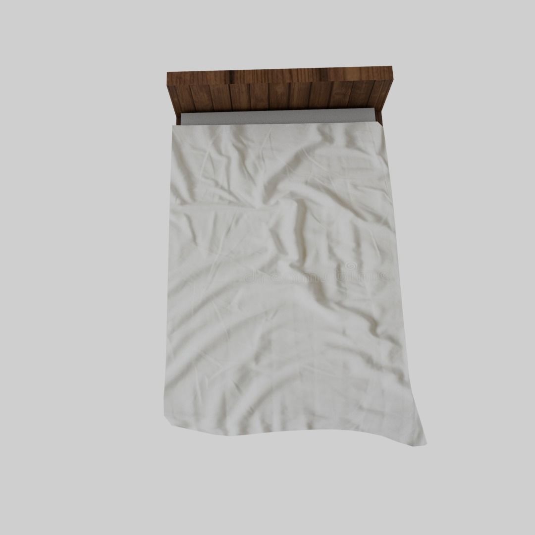 3D model Bed with sheet VR / AR / low-poly | CGTrader