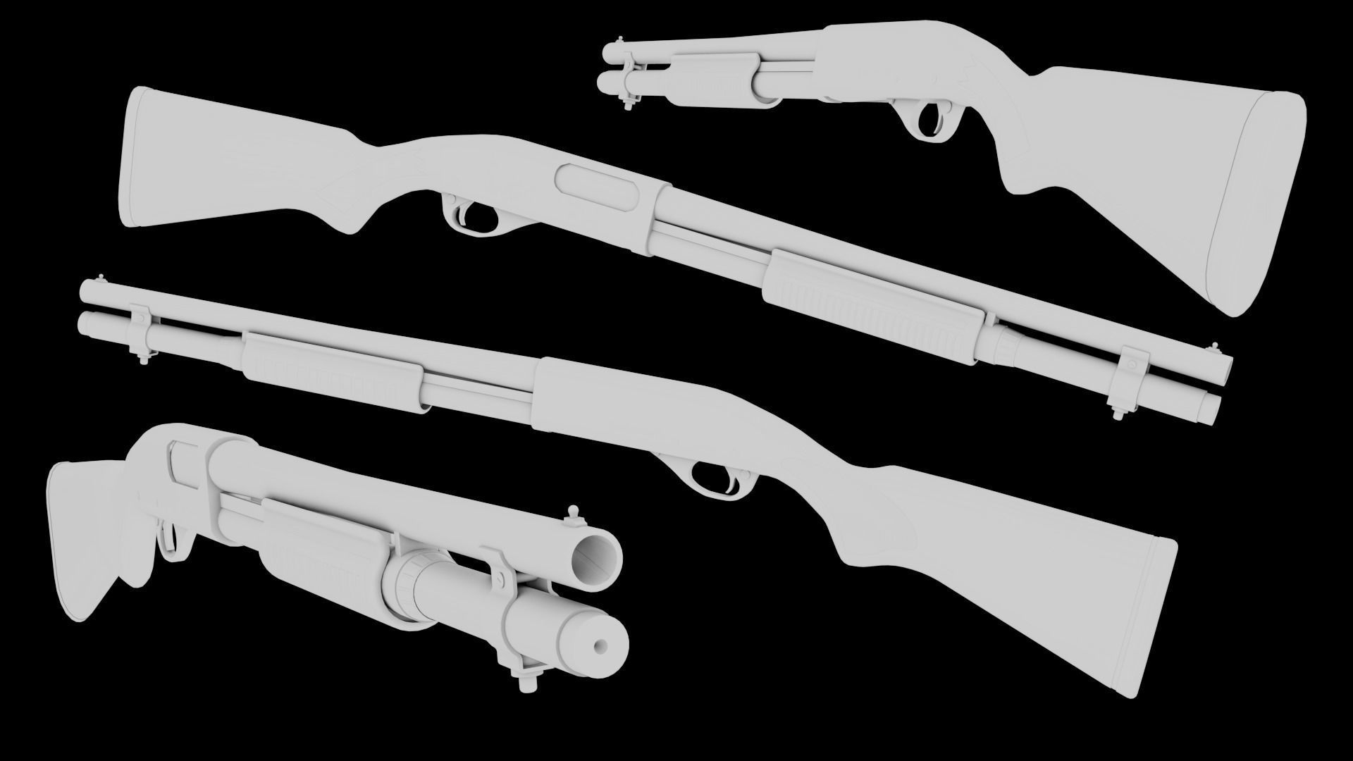 3D model Remington M870 Shotgun VR / AR / low-poly | CGTrader