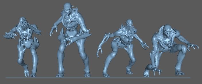 Destiny Hive Miniatures Collection free 3D model 3D printable | CGTrader