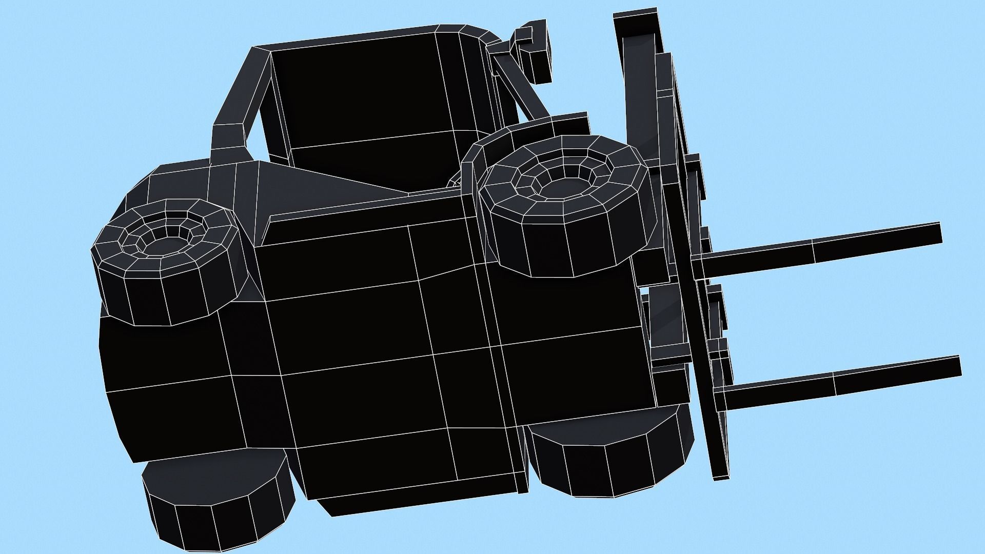 3D model Stylized Forklift Loader - Lowpoly Mobile Ready VR / AR / low ...