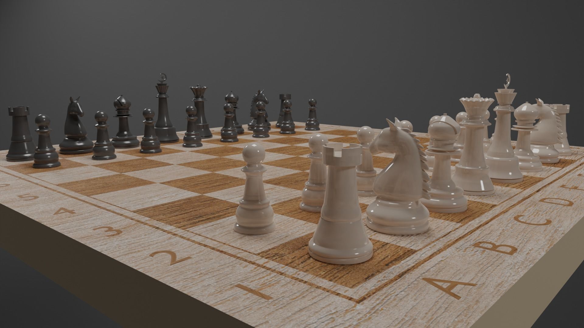 3D model Realistic Chessboard VR / AR / low-poly | CGTrader