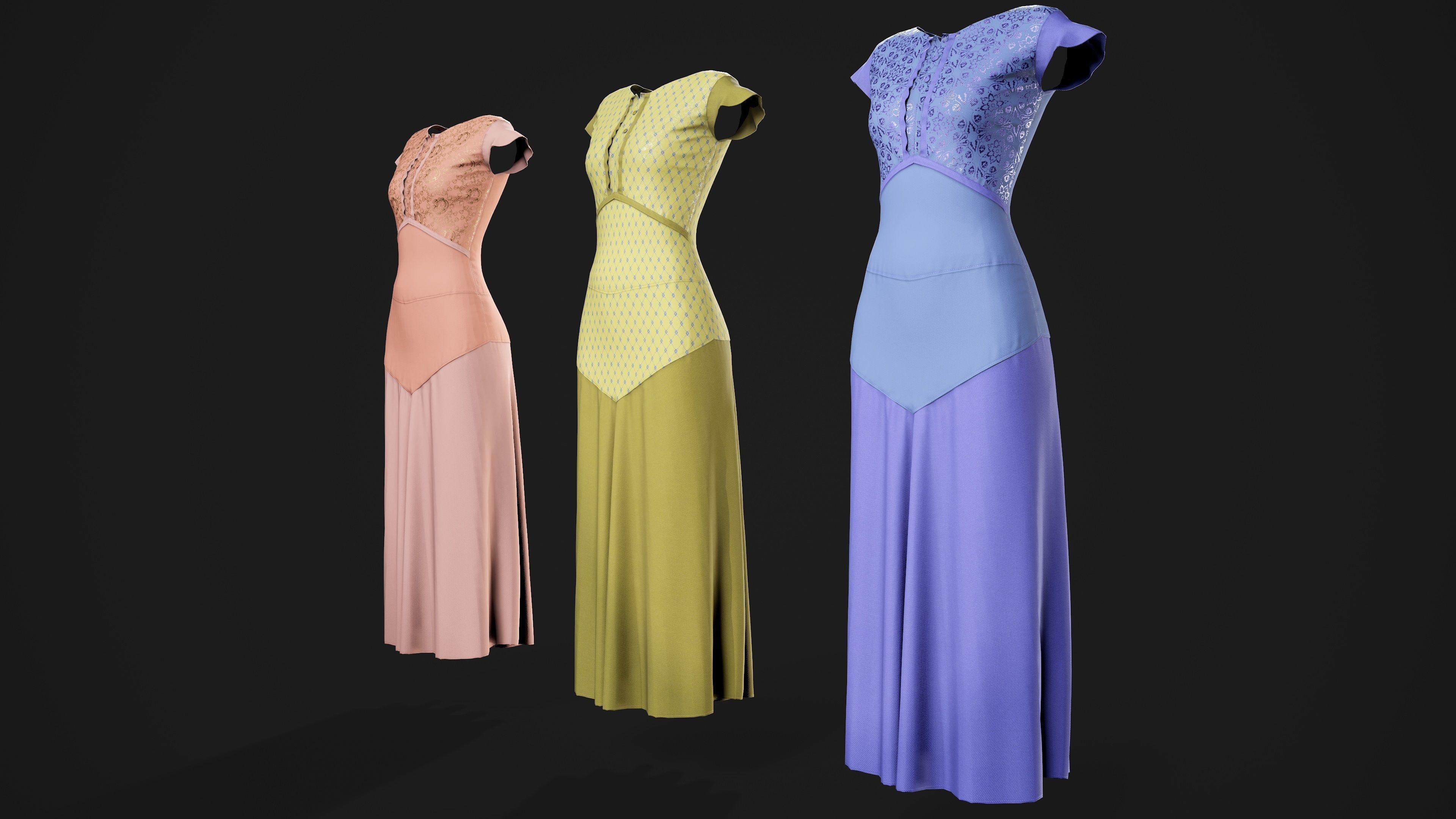 3D model Dress 01 PBR - Lowpoly VR / AR / low-poly | CGTrader