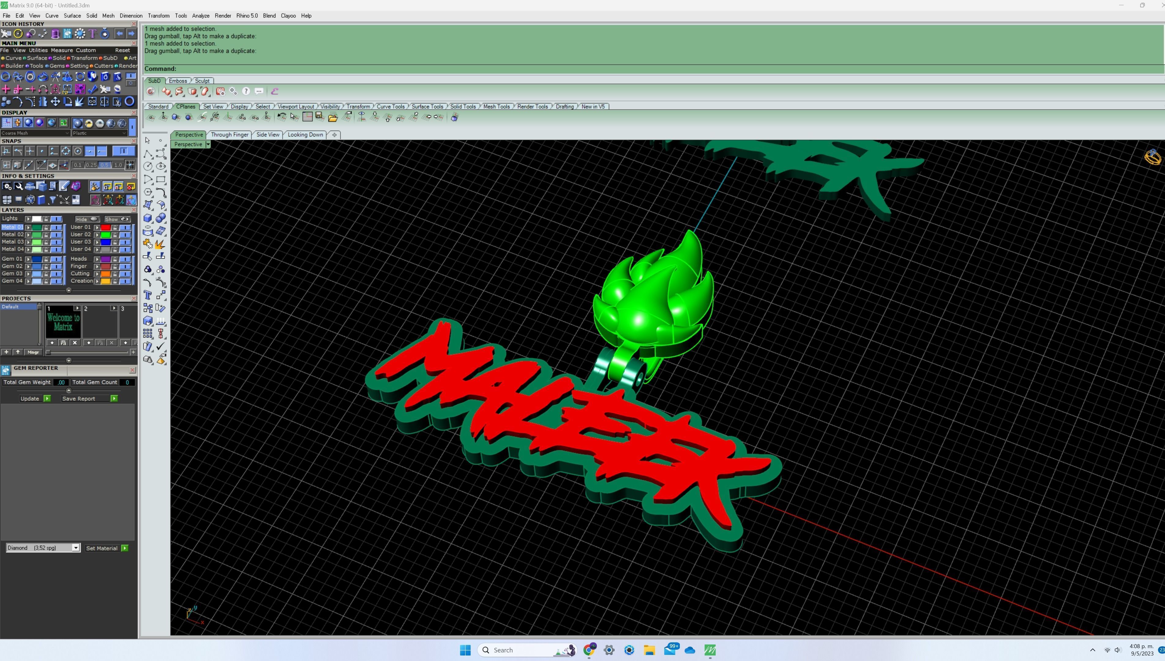MALEEK Name Pendant With Fire Bail 3D model 3D printable | CGTrader