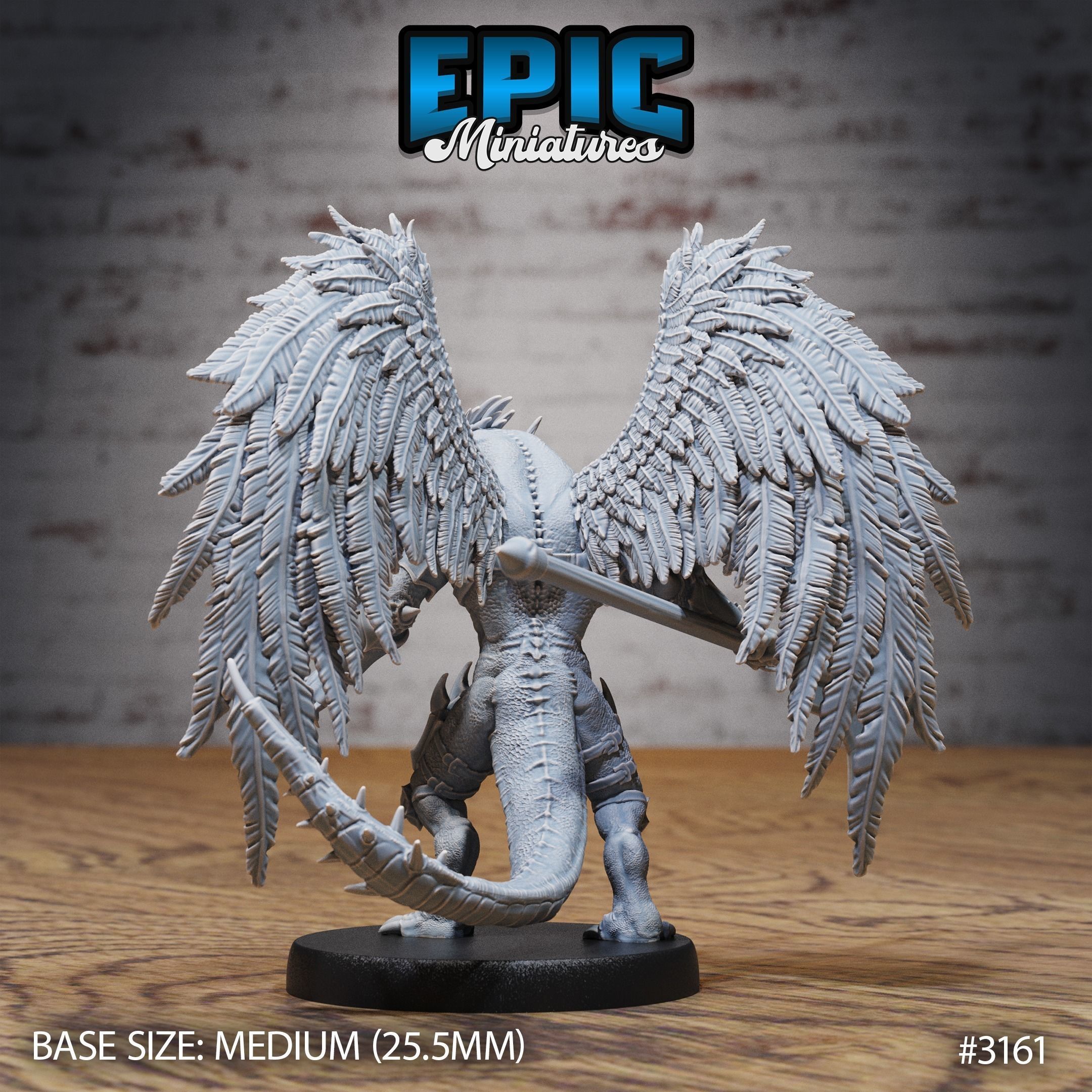 Winged Half Dragon - DnD Tabletop Miniature 3D Model - STL FILE 3D ...