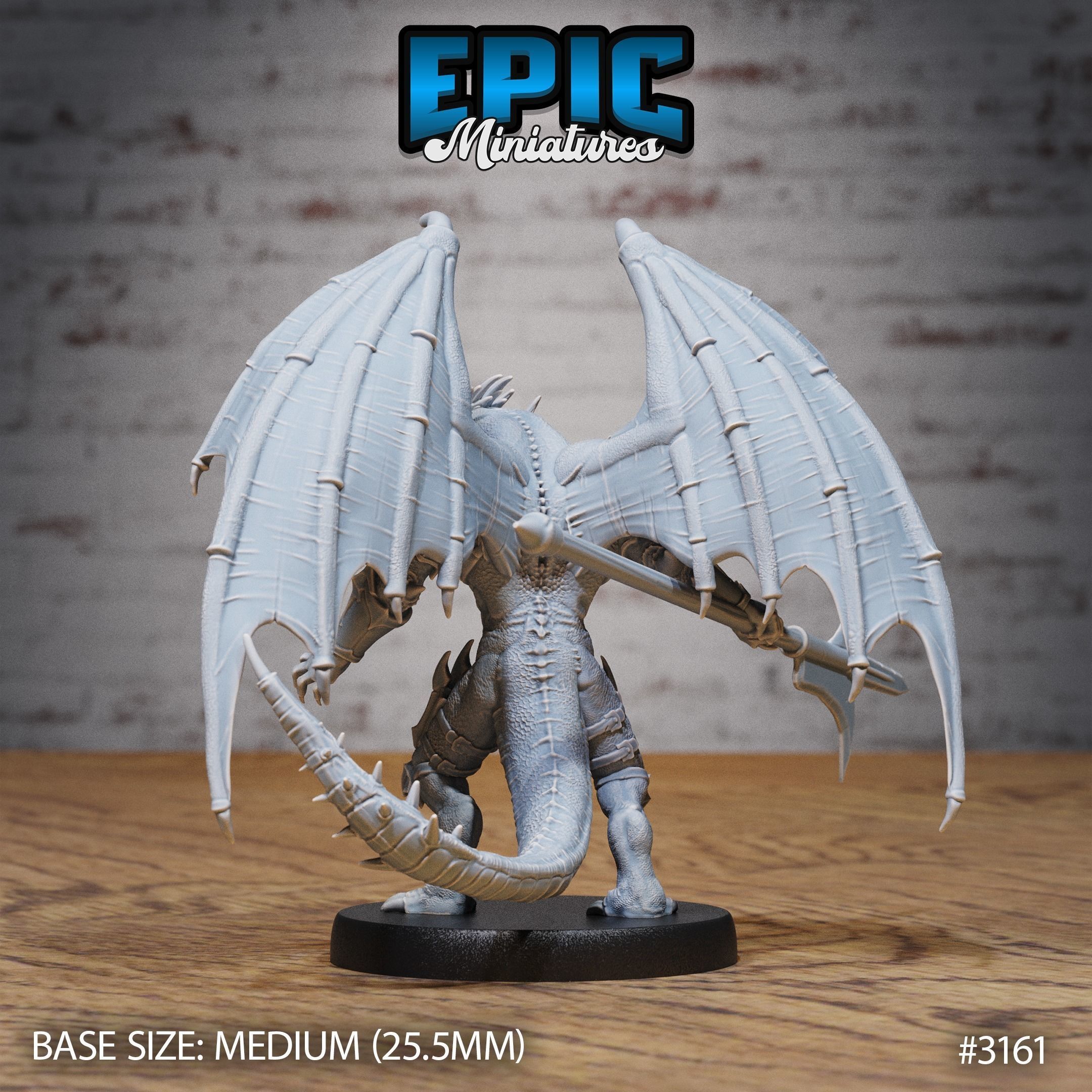Winged Half Dragon - DnD Tabletop Miniature 3D Model - STL FILE 3D ...