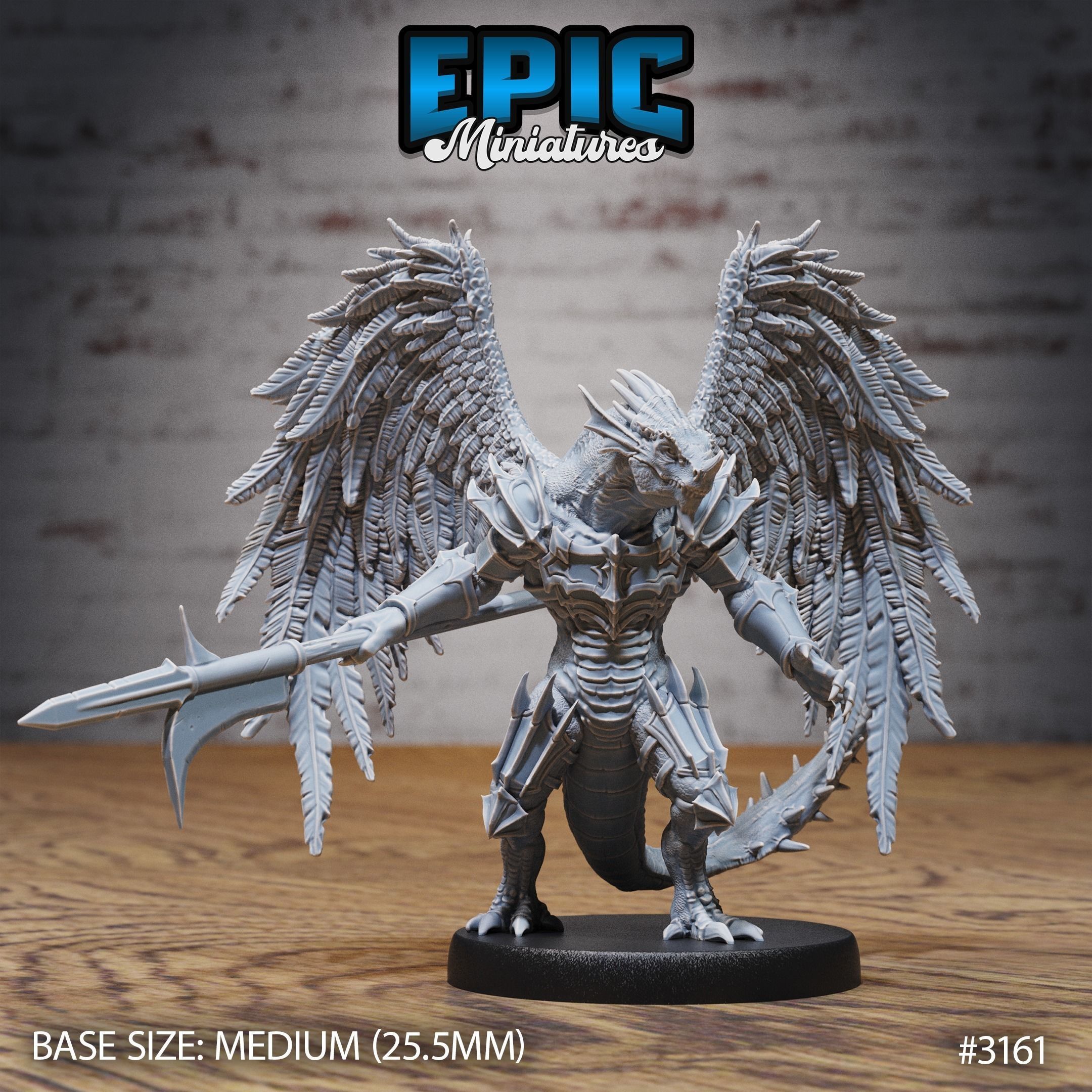 Winged Half Dragon - DnD Tabletop Miniature 3D Model - STL FILE 3D ...