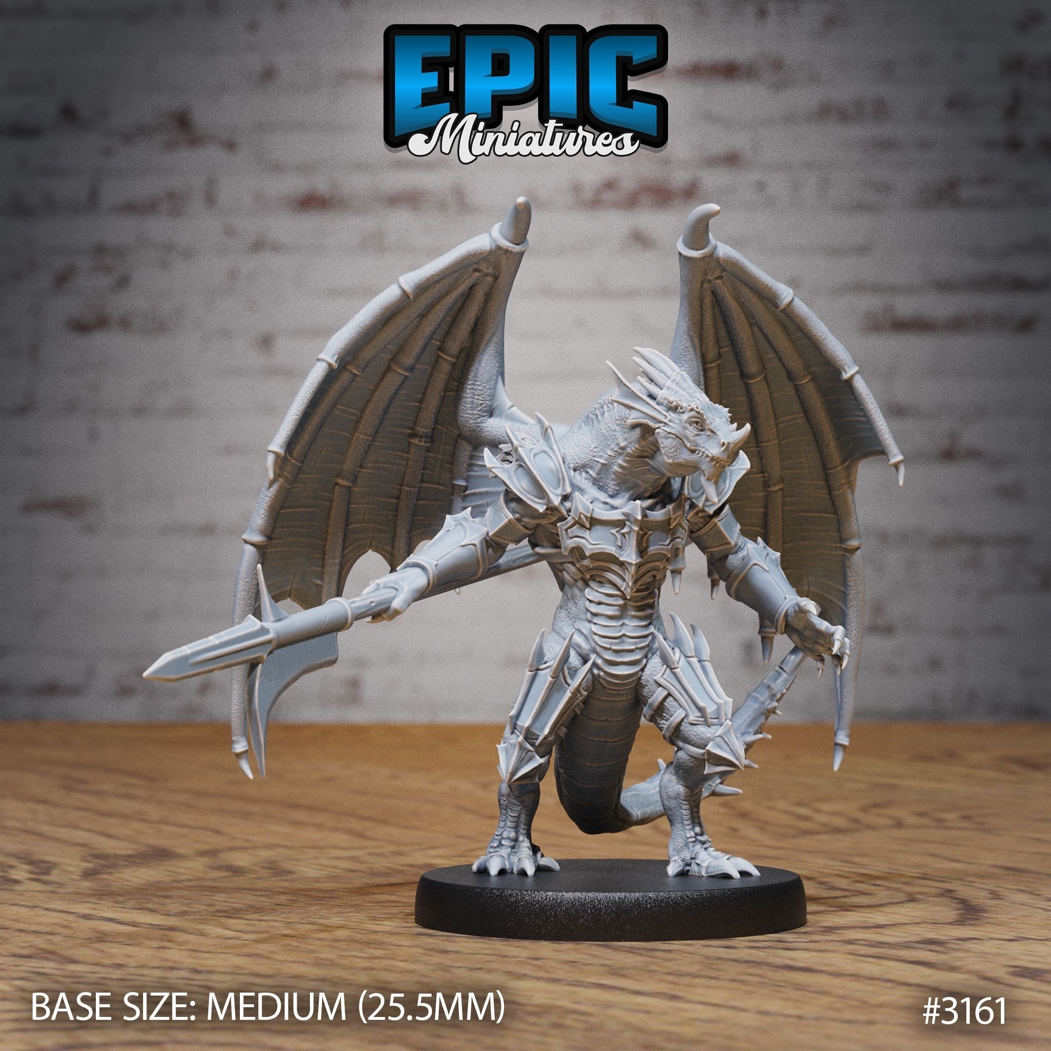 Winged Half Dragon - DnD Tabletop Miniature 3D Model - STL FILE 3D ...
