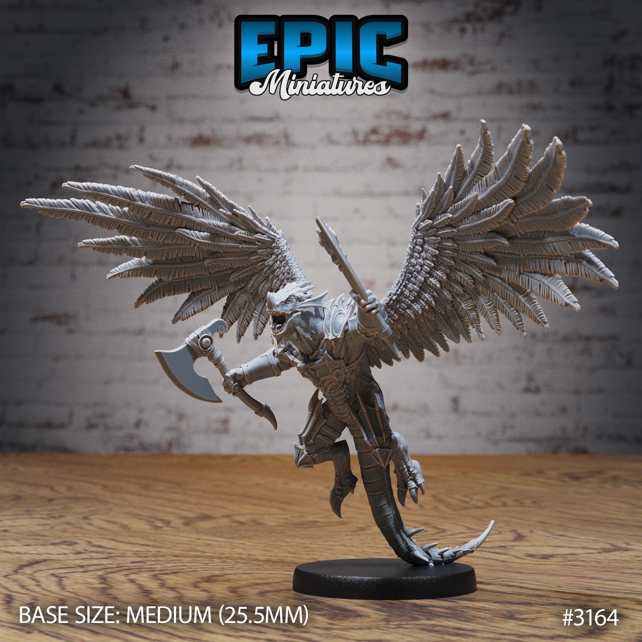 Winged Half Dragon Flying Set - DnD Tabletop Miniature 3D Model 3D ...