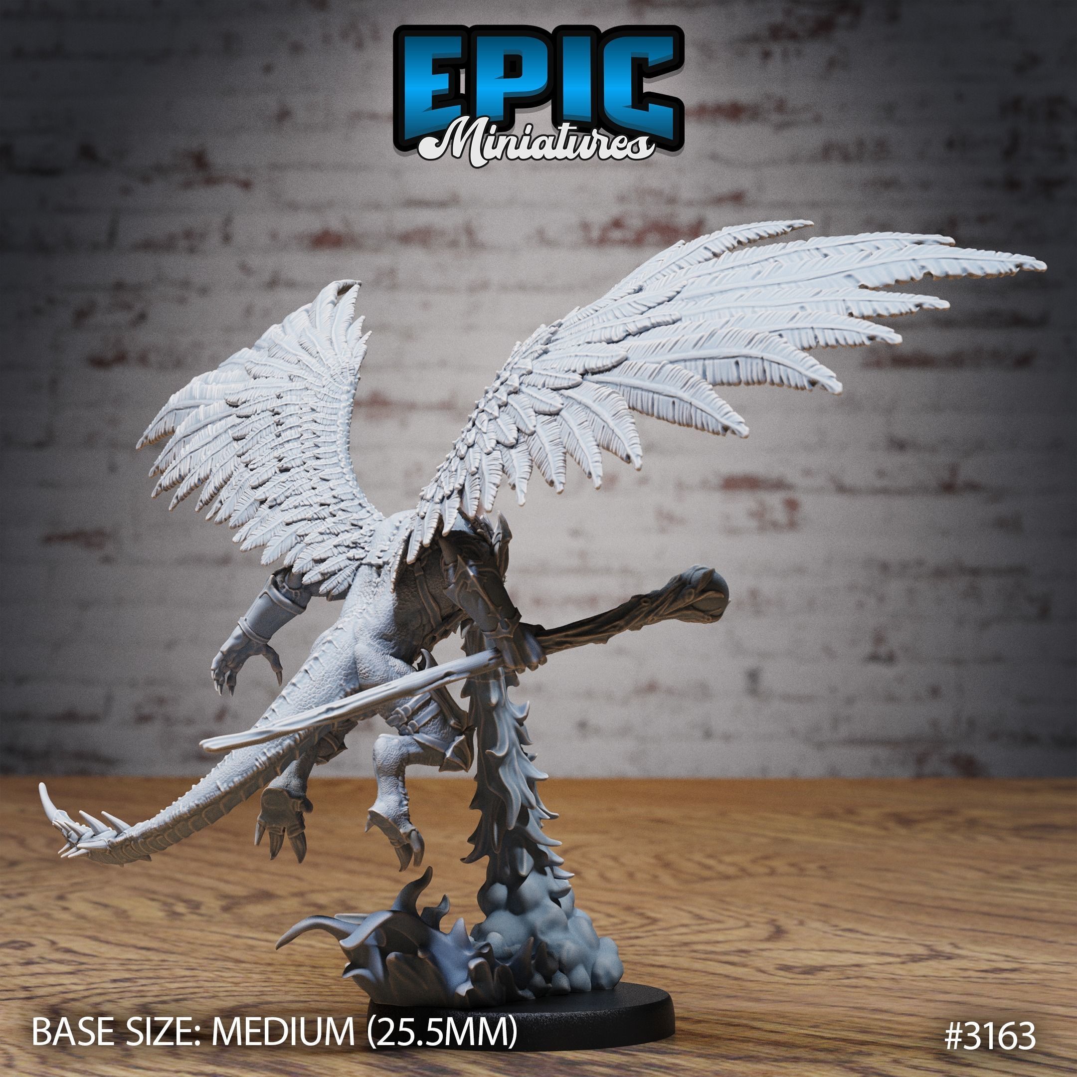 Winged Half Dragon Flying Set - DnD Tabletop Miniature 3D Model 3D ...