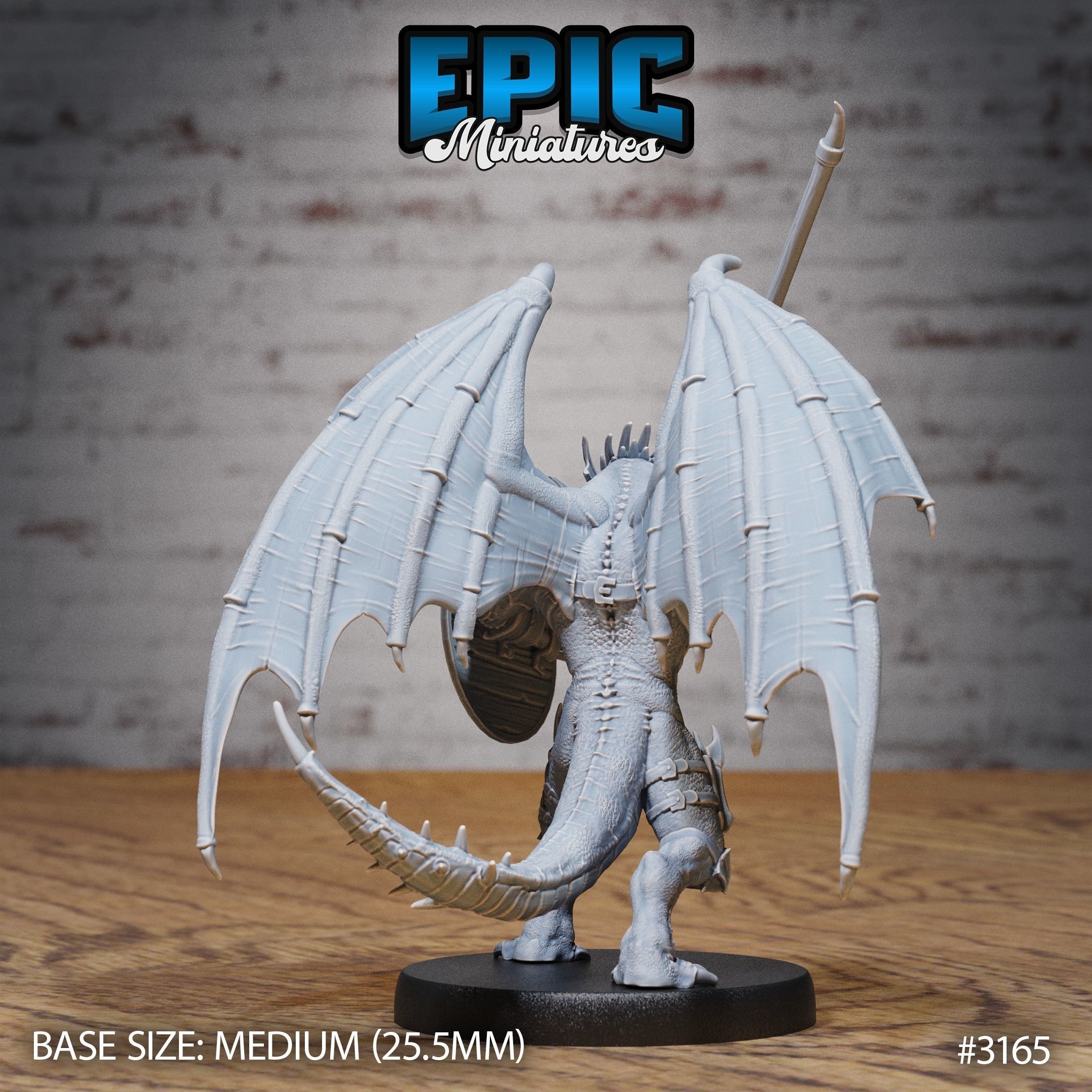 Winged Half Dragon Set - DnD Tabletop Miniature 3D Model 3D model 3D ...