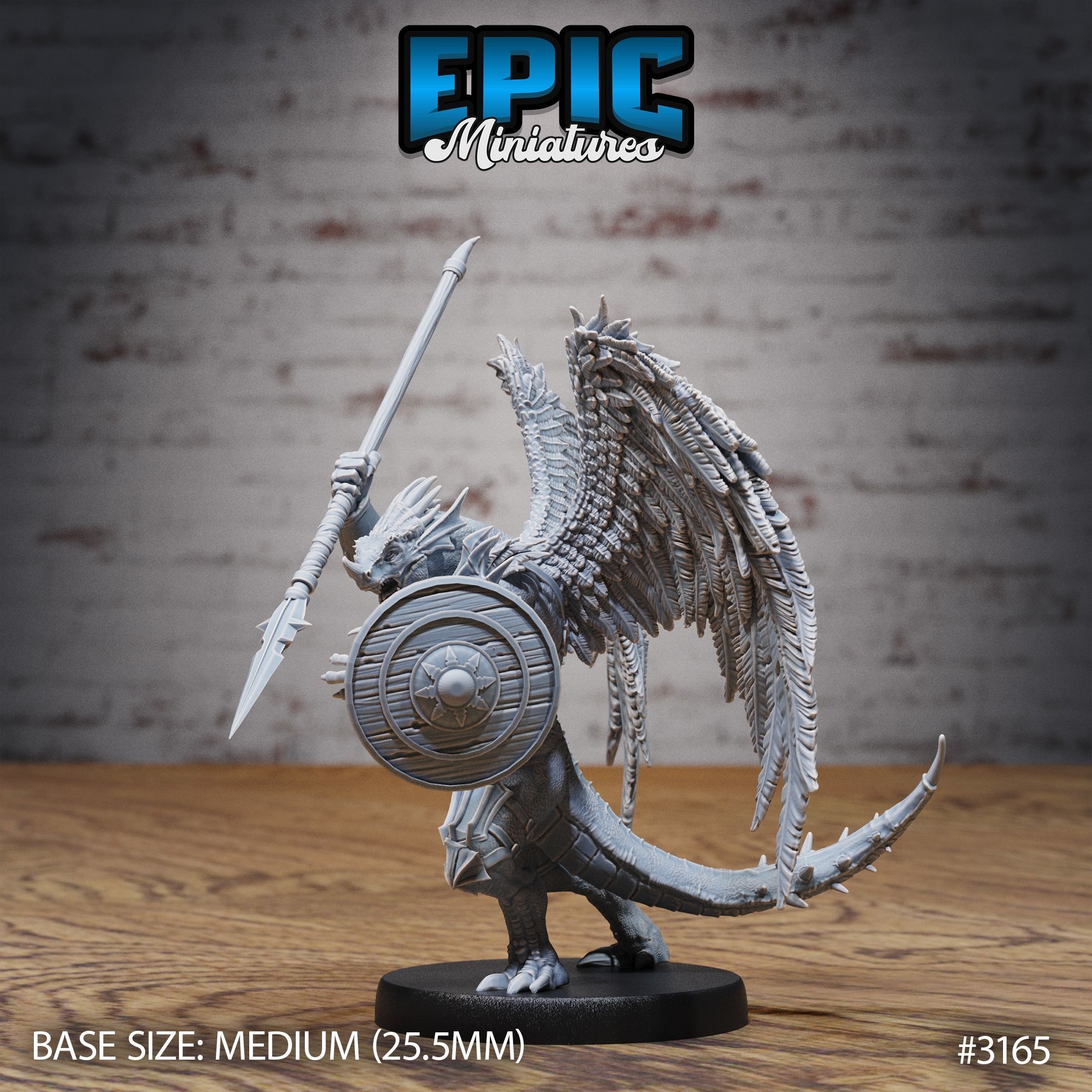 Winged Half Dragon Set - DnD Tabletop Miniature 3D Model 3D model 3D ...