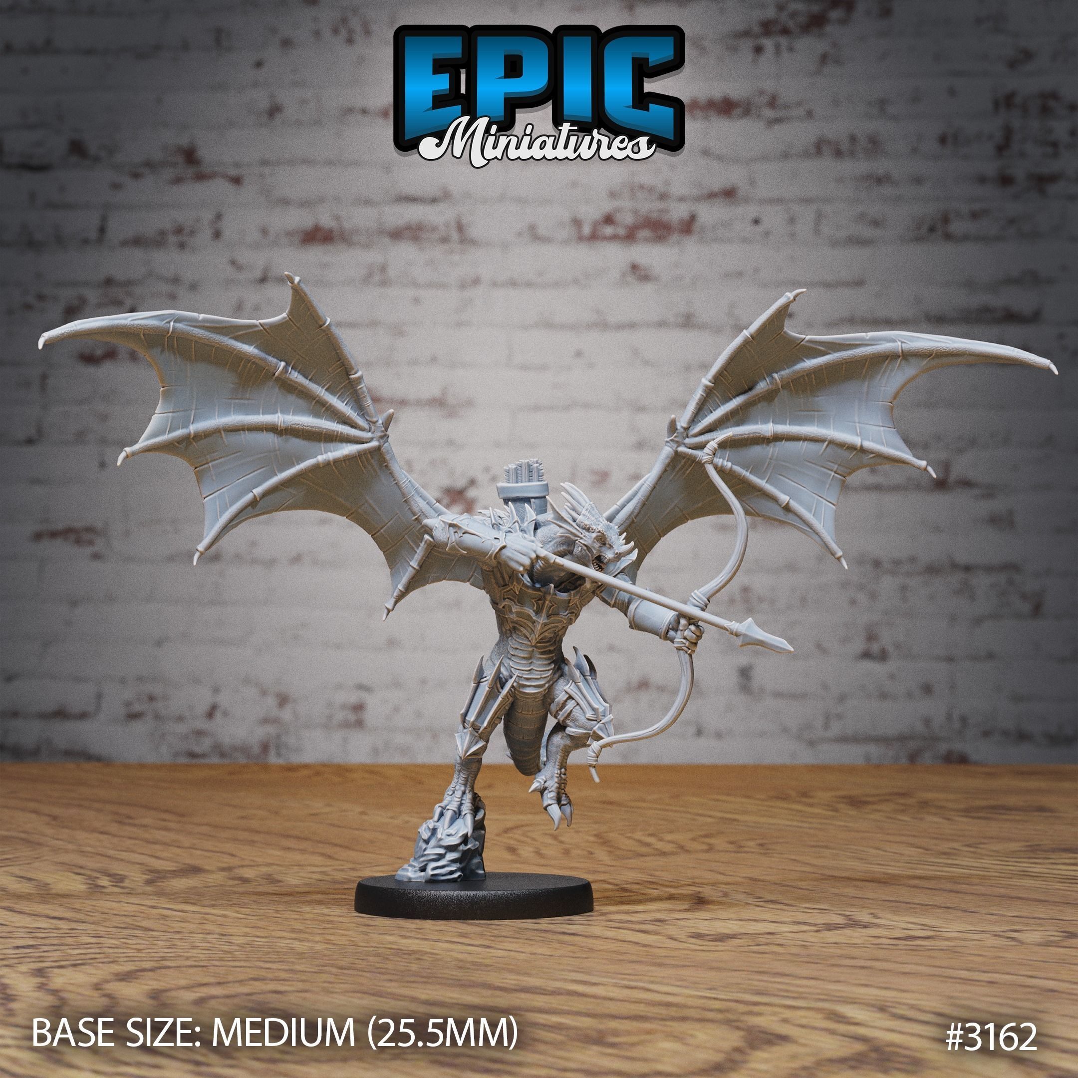 Winged Half Dragon Set - DnD Tabletop Miniature 3D Model 3D model 3D ...