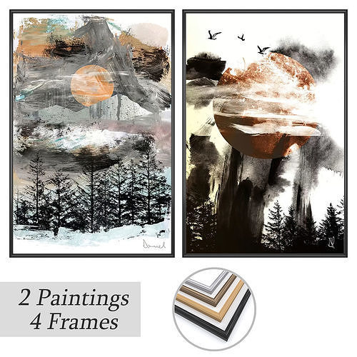 Wall Art Set 4079 3D model | CGTrader