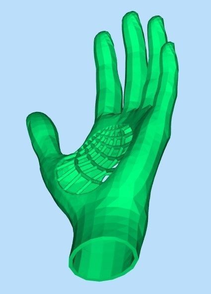 Female left hand-portional voronoi style-spread 3D model 3D printable ...