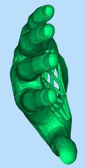 Female left hand-portional voronoi style-spread 3D model 3D printable ...
