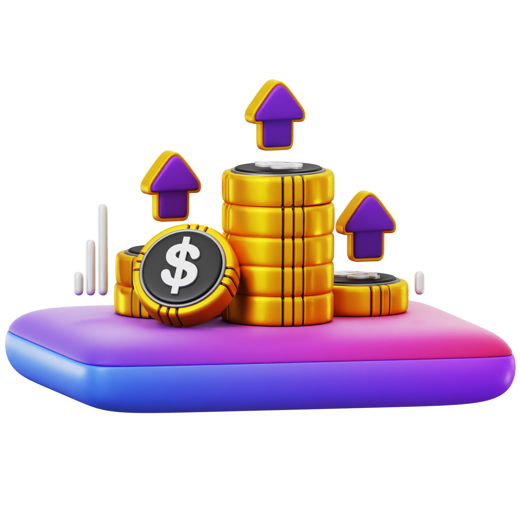 3D model Increase Profit 3D Icon VR / AR / low-poly | CGTrader