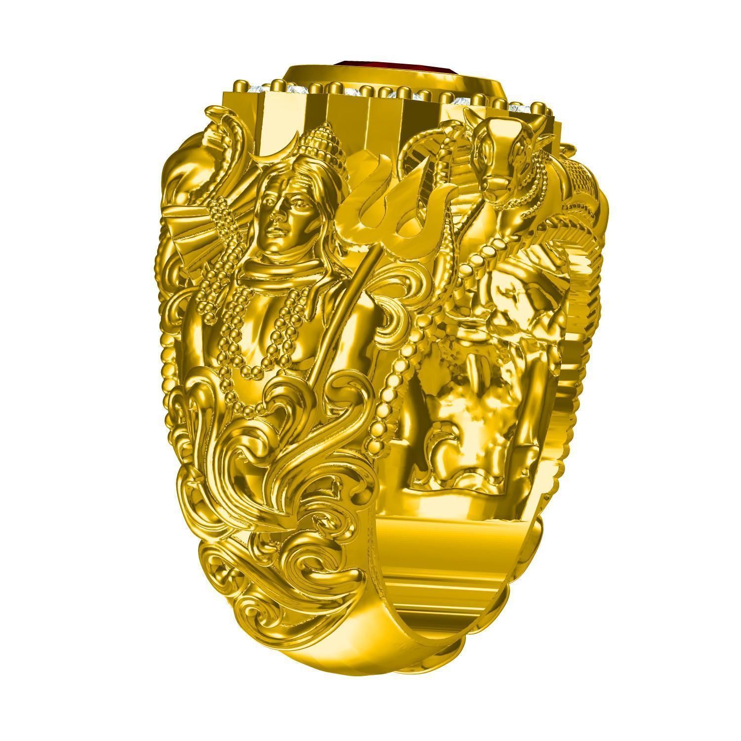 SHIVA RING 3D model 3D printable | CGTrader