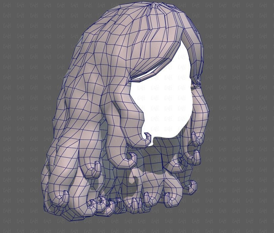 3D model Base Hair for girl V53 VR / AR / low-poly | CGTrader