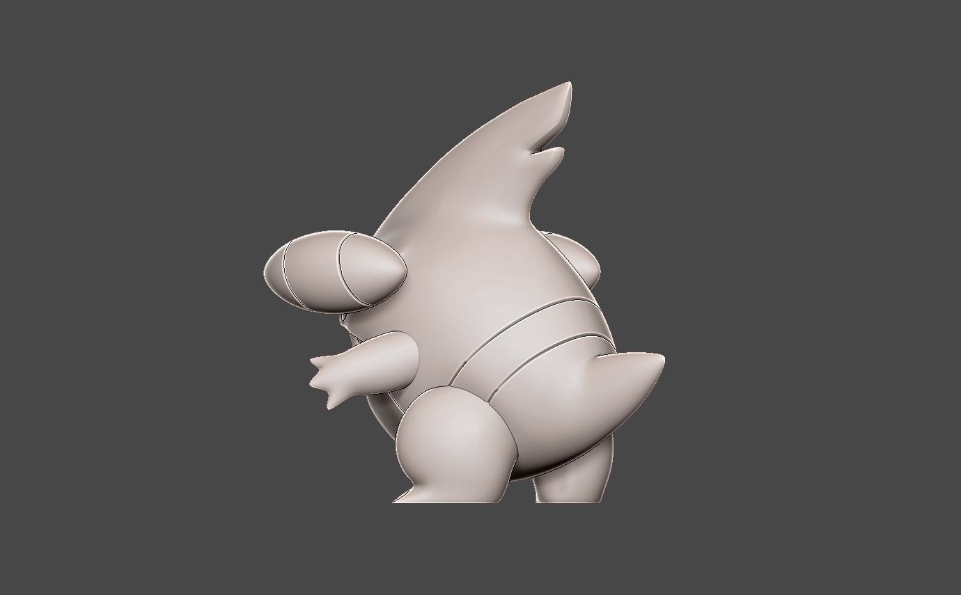 Pokemon gible 3D model 3D printable | CGTrader