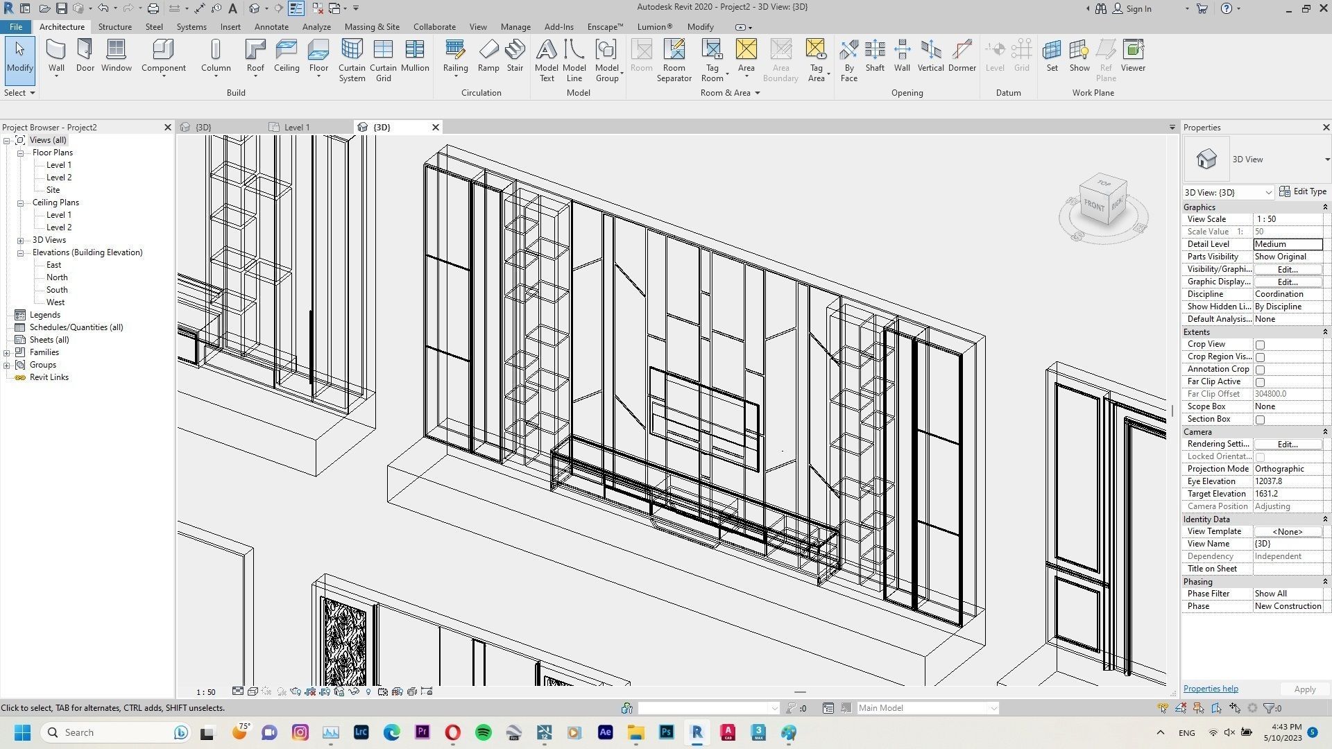 Decorative Wall Panels Backdrop Revit Family 3D model | CGTrader