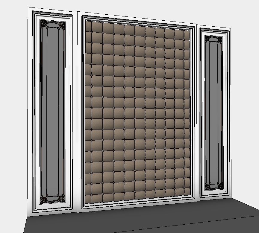 Decorative Wall Panels Backdrop Revit Family 3D model | CGTrader