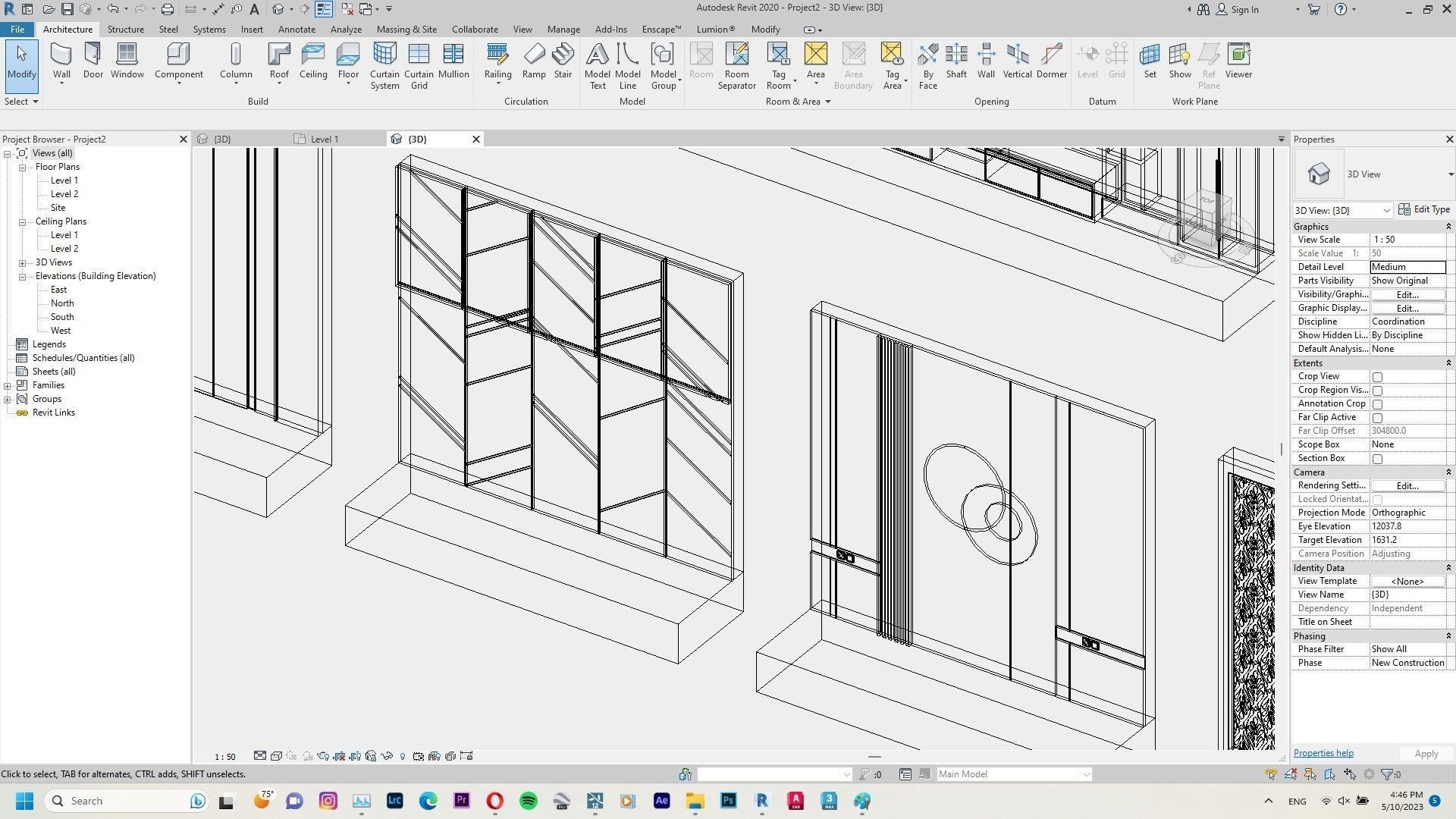 Decorative Wall Panels Backdrop Revit Family 3D model | CGTrader